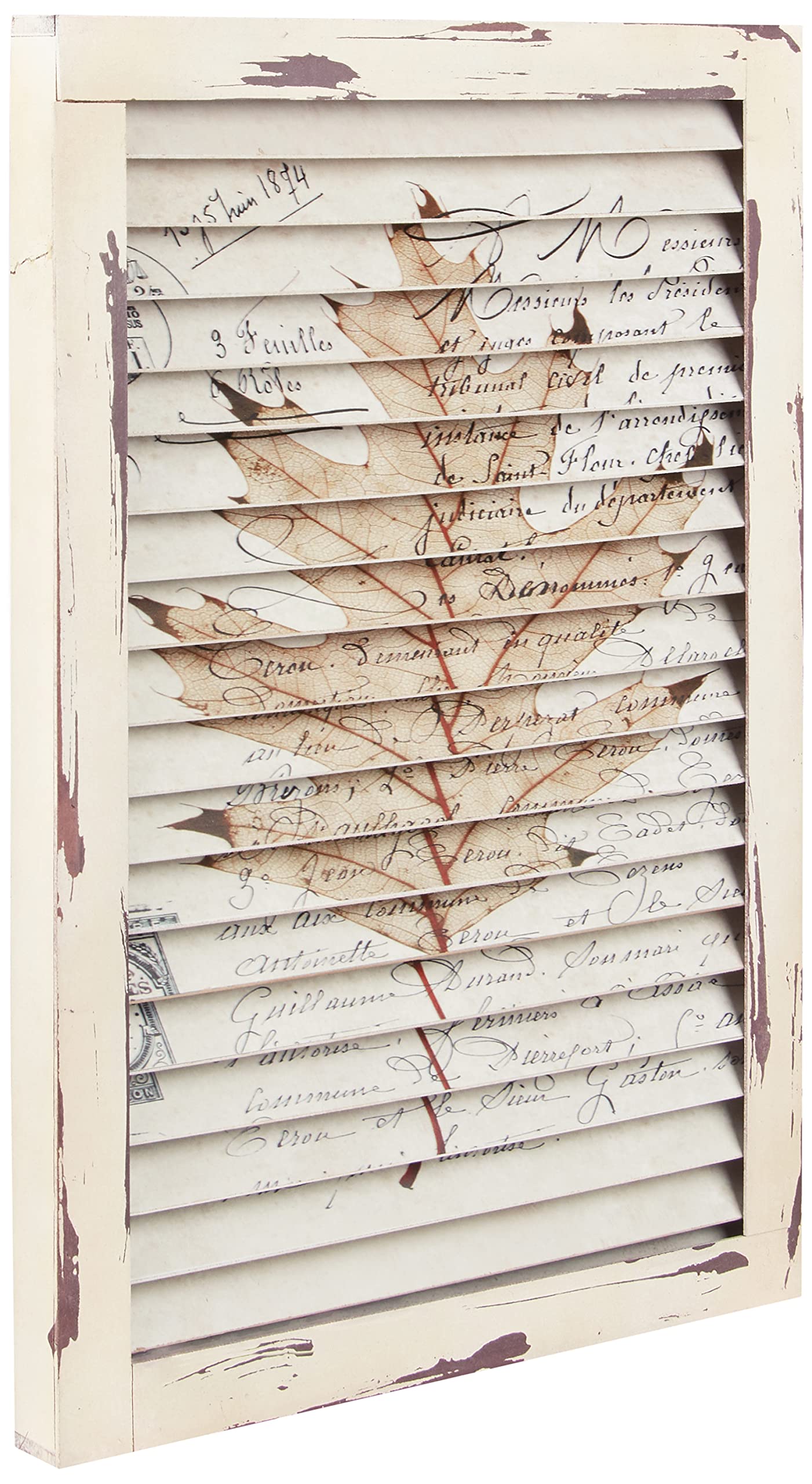 Nearly Natural 7023 Maple Leaf Window Shutter Wall Décor,Multicolor,24 ...