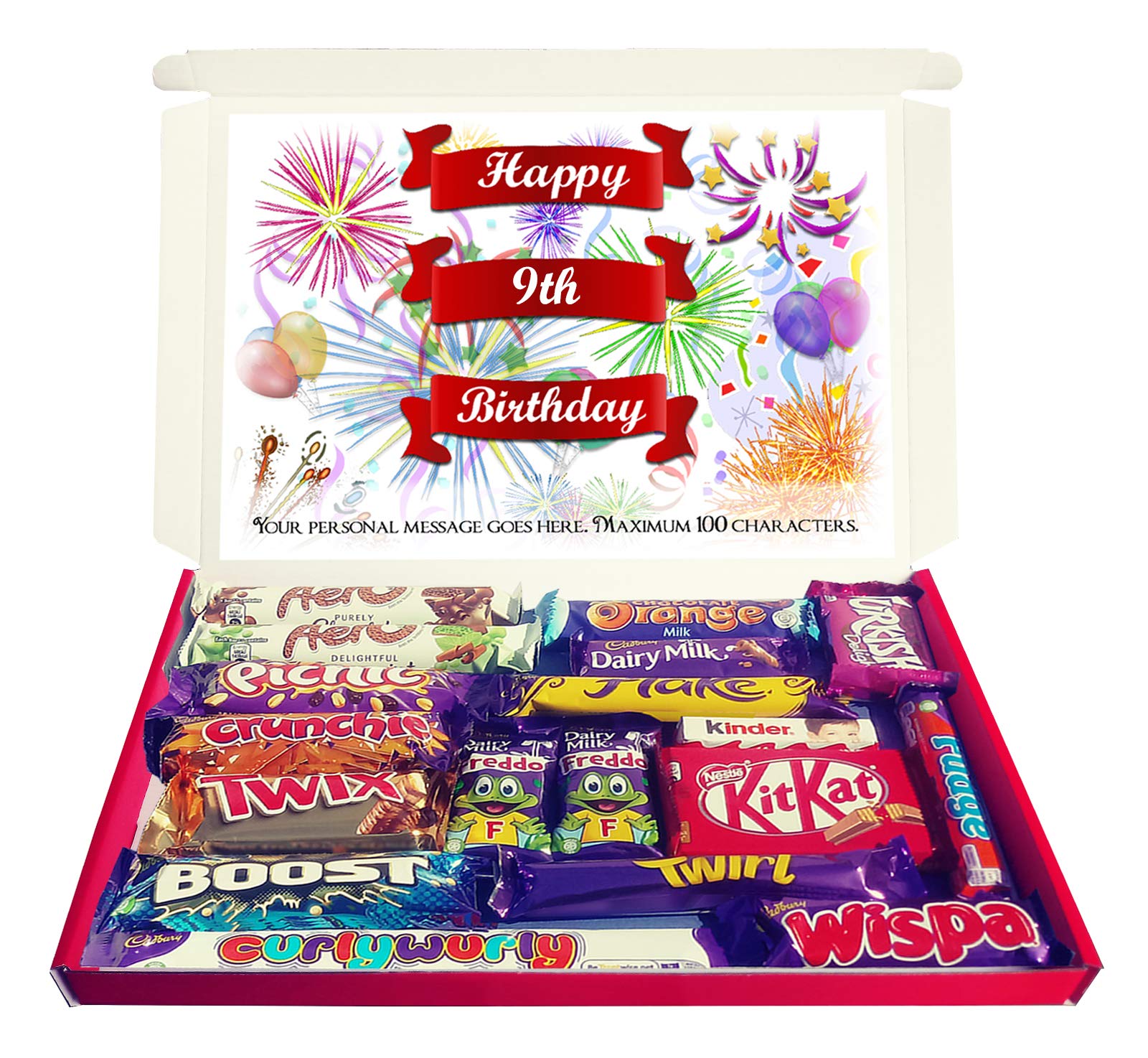 Personalised Happy 9th Birthday Gift Hamper Chocolate Selection Box ...