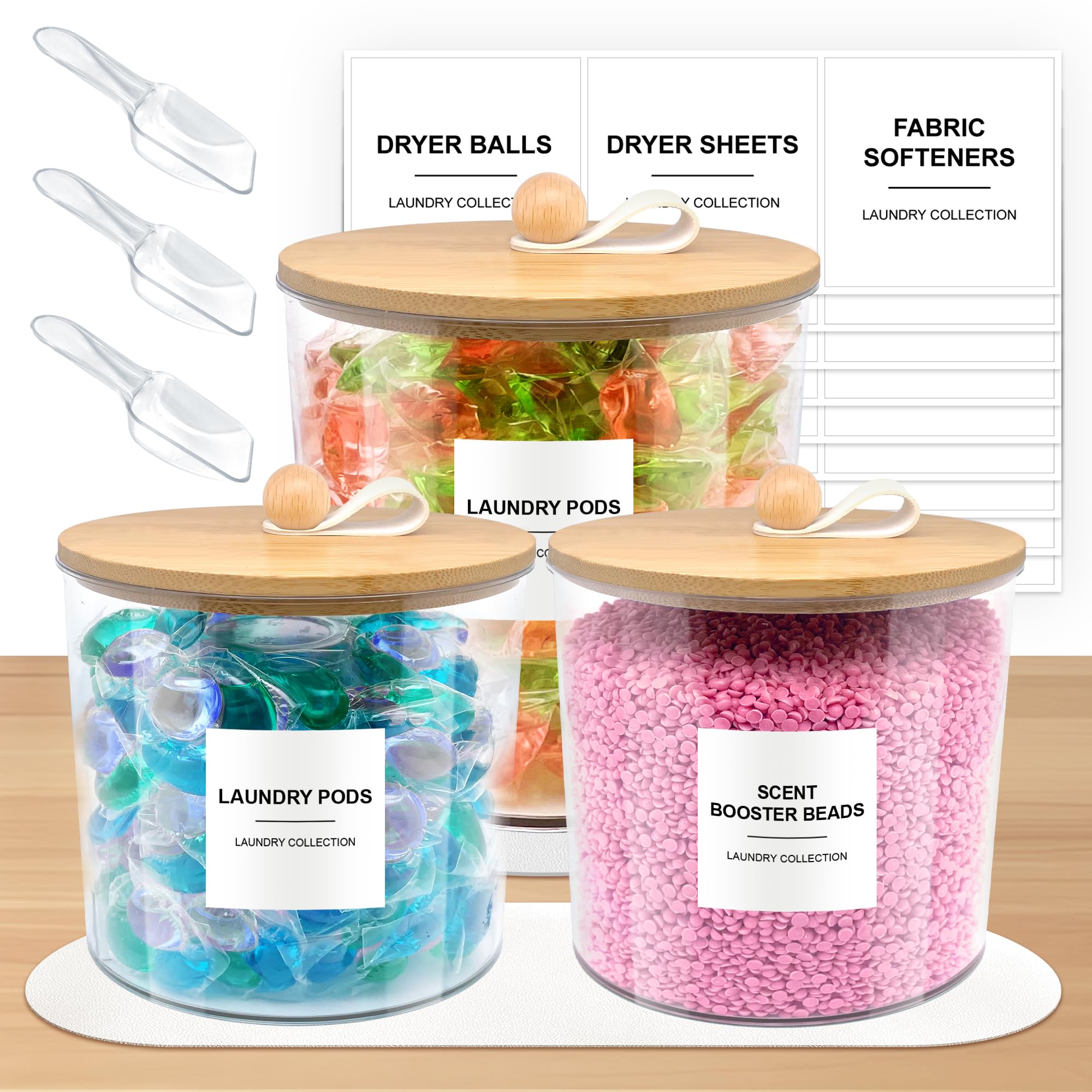 Amazon.com: 3 Pack Laundry Pods Container,Laundry Room Organization and ...