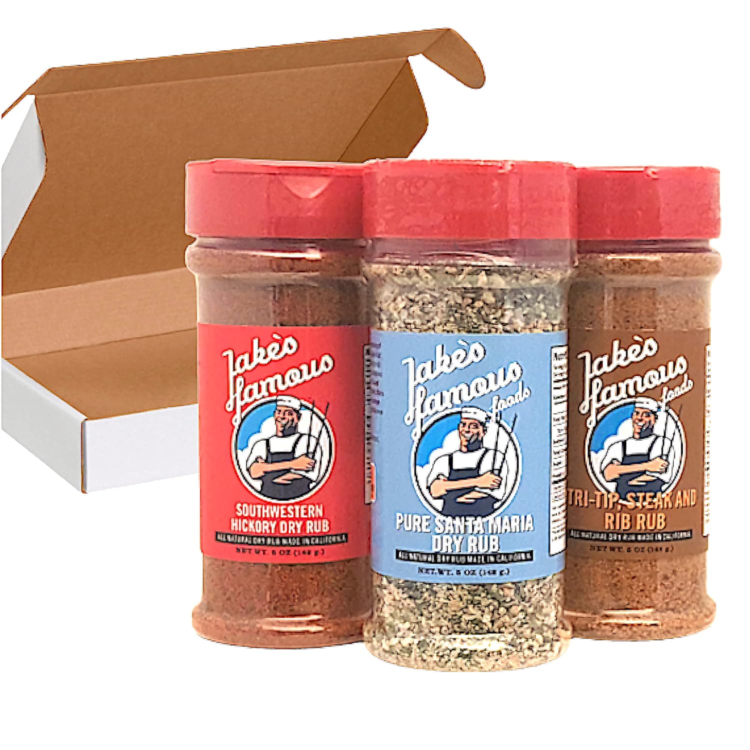 Amazon.com : Jake's Famous Seasoning Set Gift, Barbecue Seasonings, Tri ...