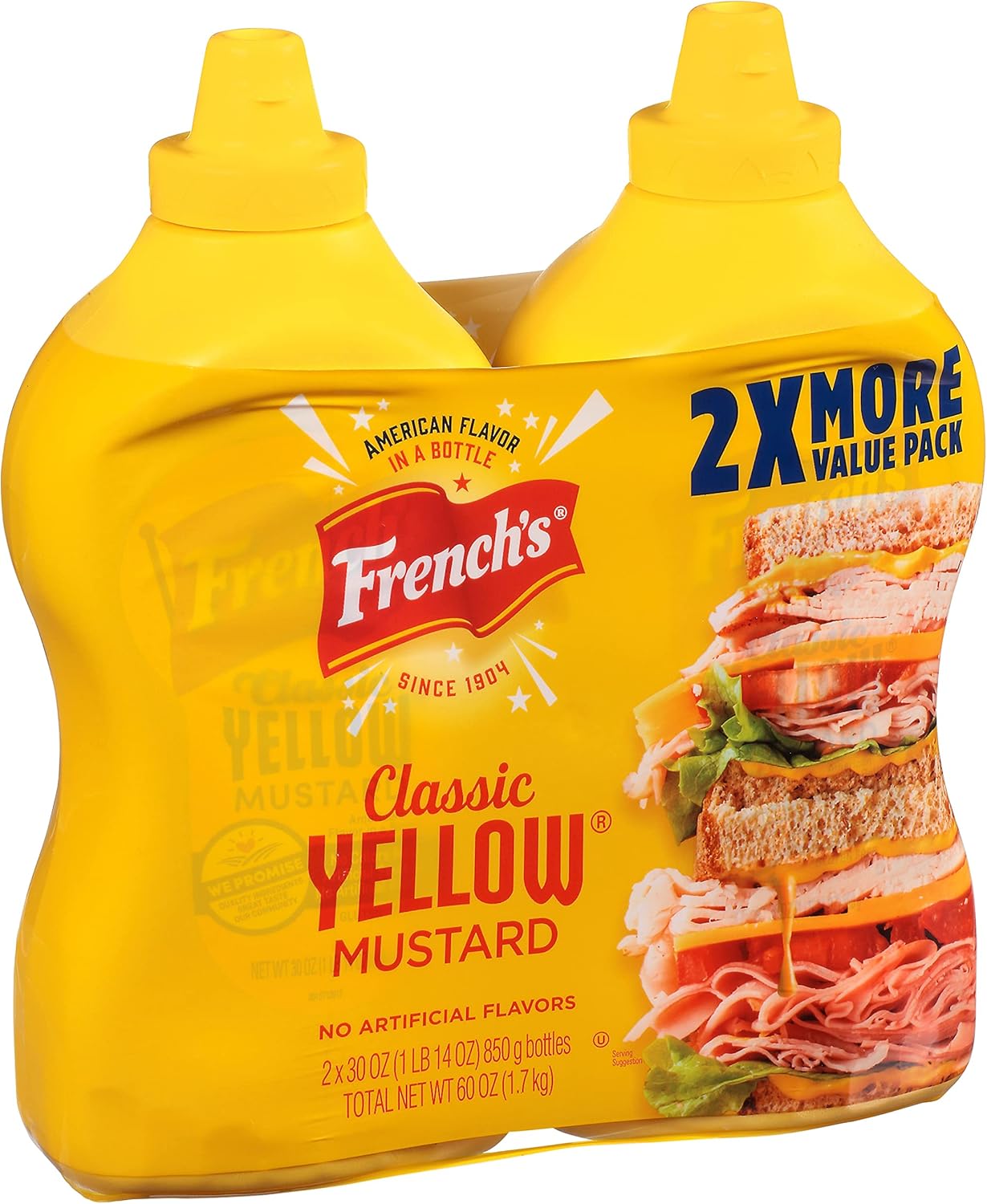 French's Classic Yellow Mustard 850 g (Pack of 2) : Amazon.com.au: Grocery