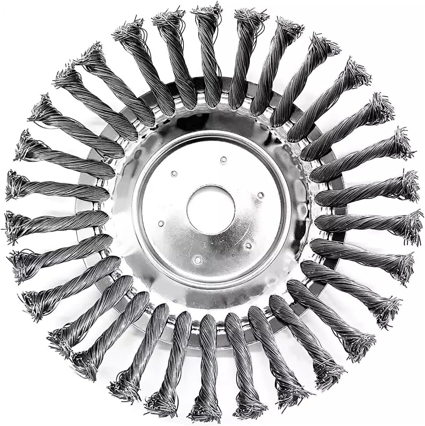 Amazon.com: PLAXNS 6+8 Inch Rotary Steel Wire Brush Cutter Trimmer Head ...