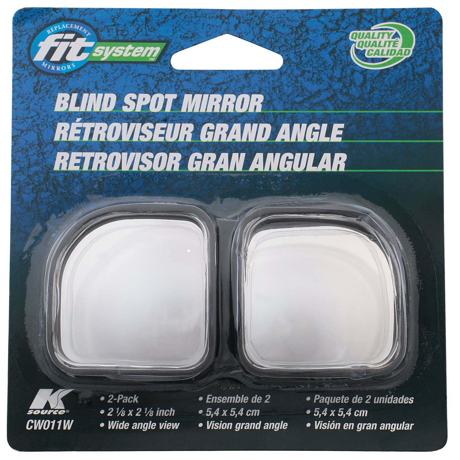 Amazon.com: Fit System CW011W Stick-On Wedge Mirror (3 1/8" x 2 1/8 ...