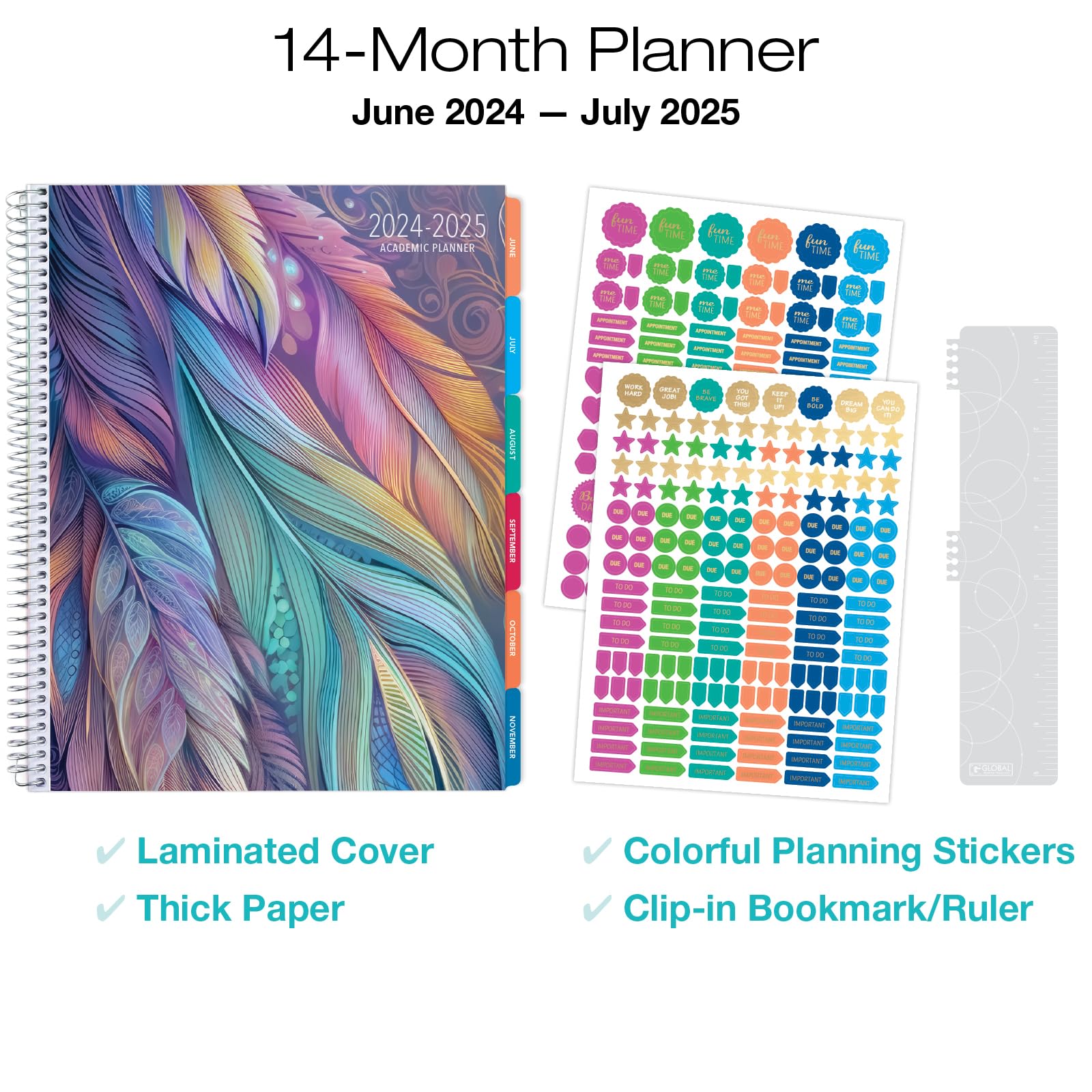 Snapklik.com : Laminated Essential Monthly & Weekly Fashion Planner 8.5 ...