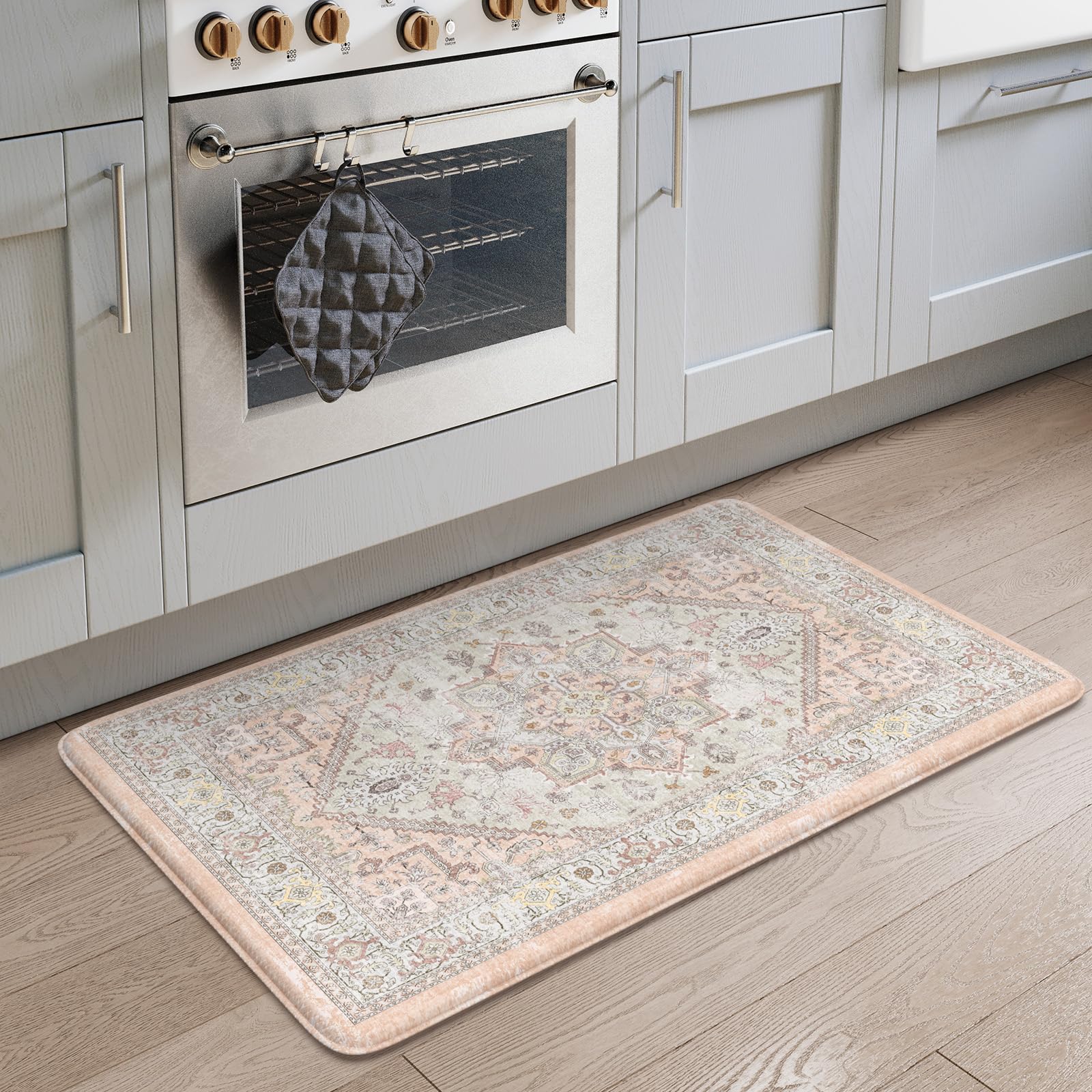 Amazon.com: LEEVAN Anti Fatigue Kitchen Mats for Floor, 20" x 31" Pink ...