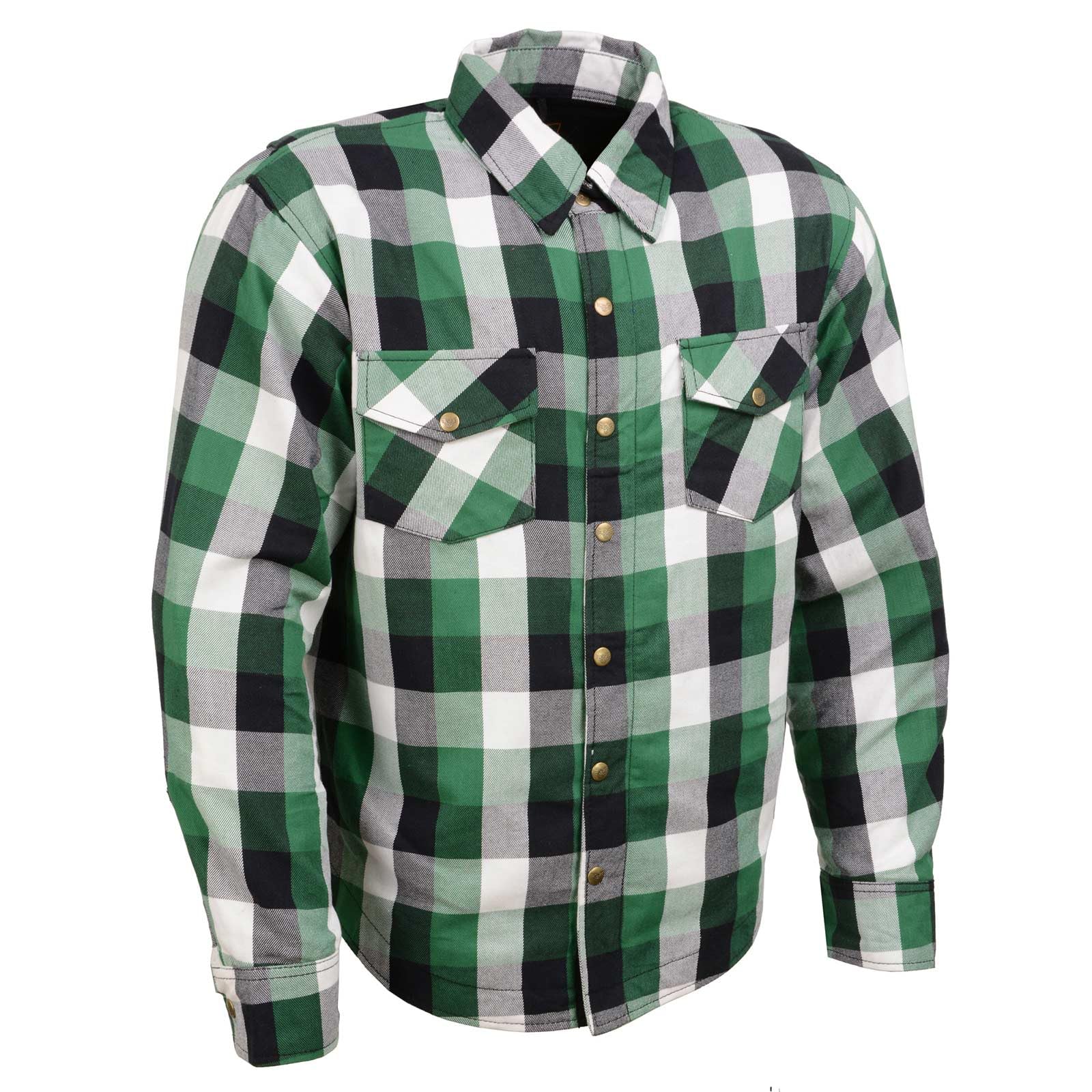 Milwaukee Leather MPM1651 Men's Plaid Flannel Biker Shirt with CE ...