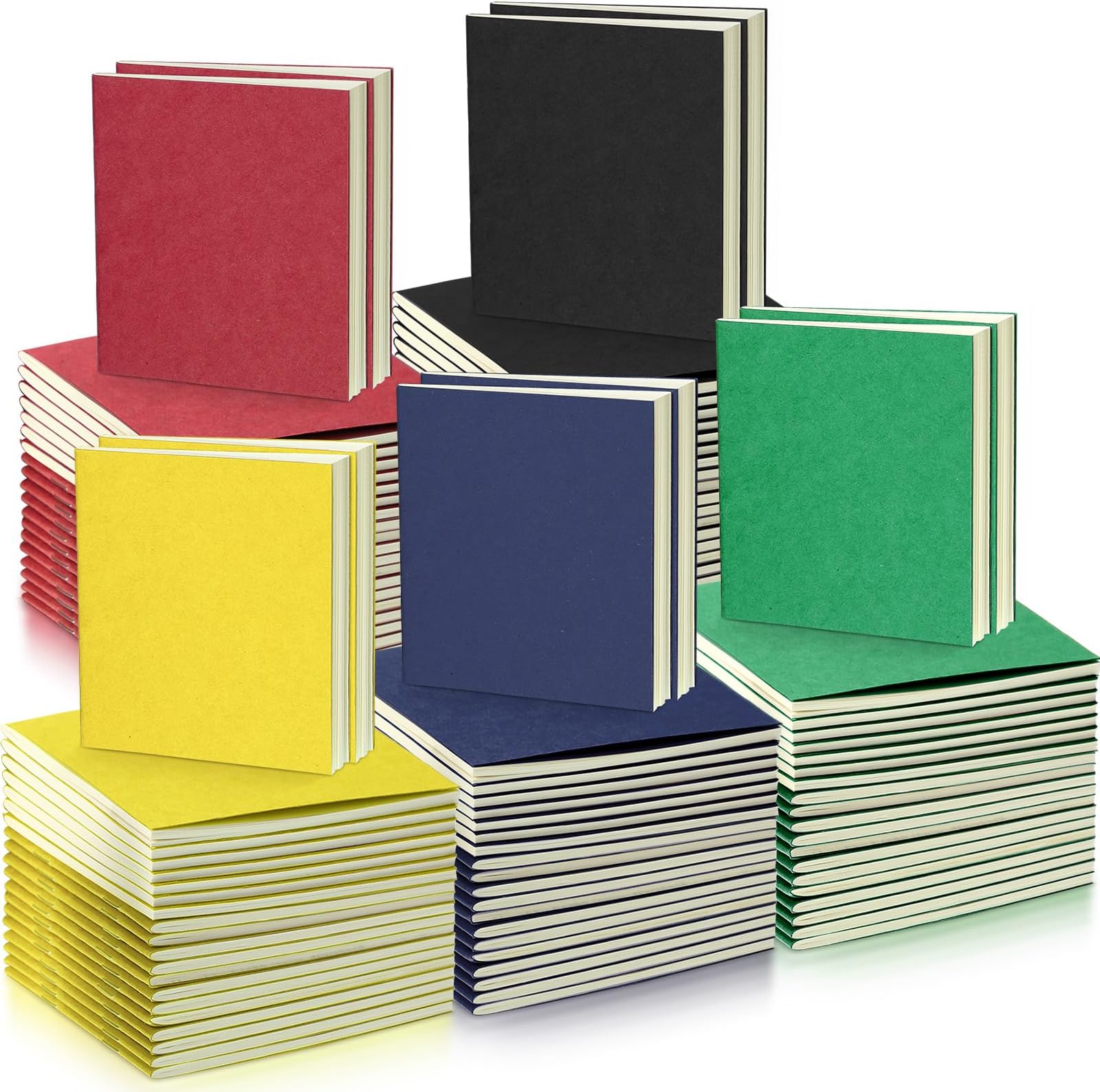 50 Pack Mini Pocket Kraft Notebooks Bulk Journal Notepads Small Blank ...