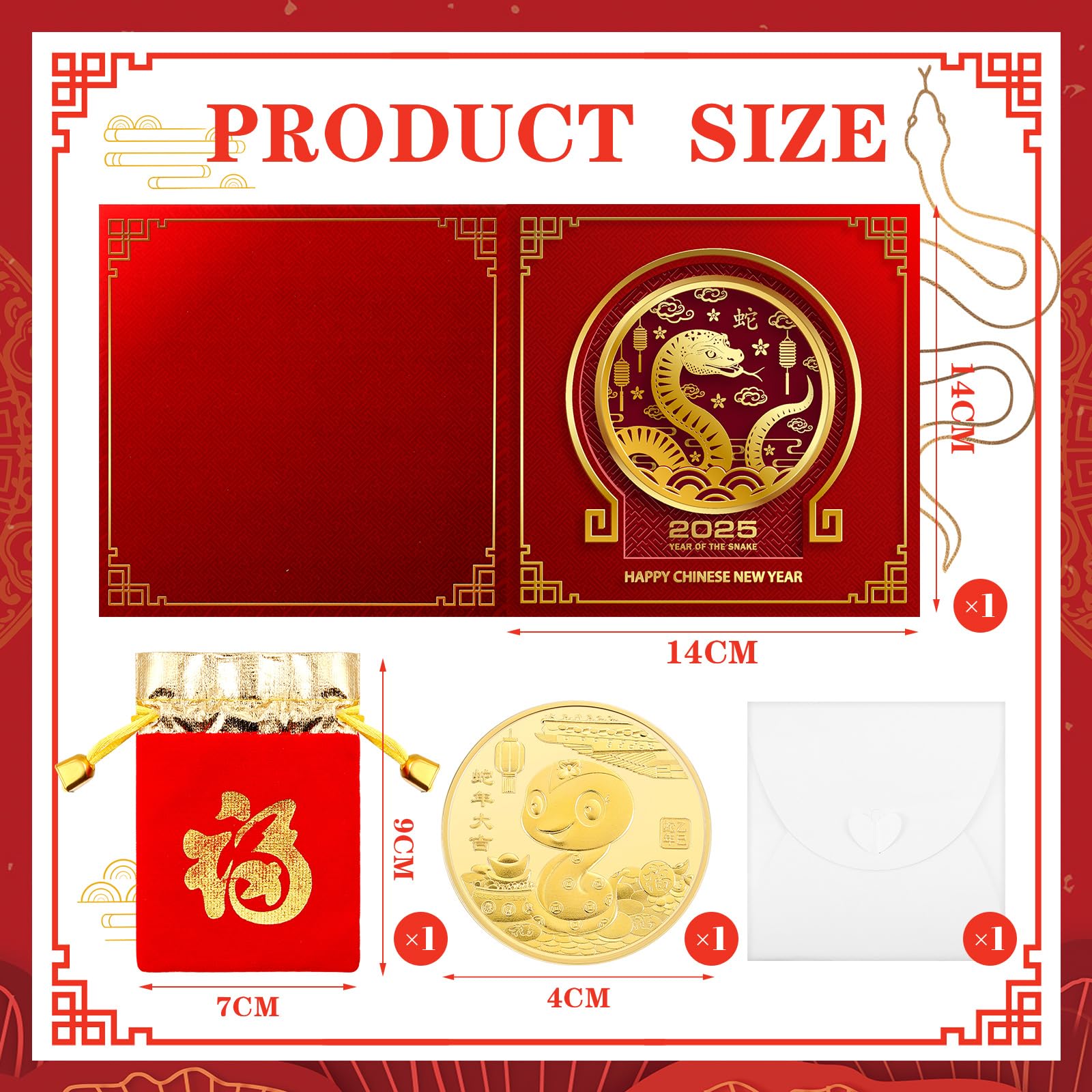 Otuuz Lunar New Year Gift Set Include Lunar New Year Card 2025 with ...