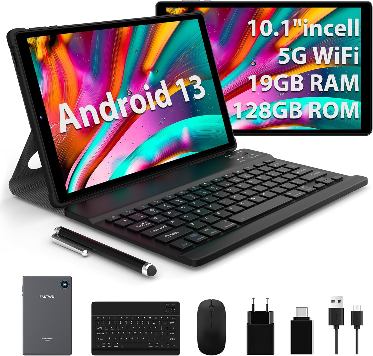 FASTWD Tablet 10 Pollici Android 13 Tablets 5G WiFi Octa-Core,Tablets ...