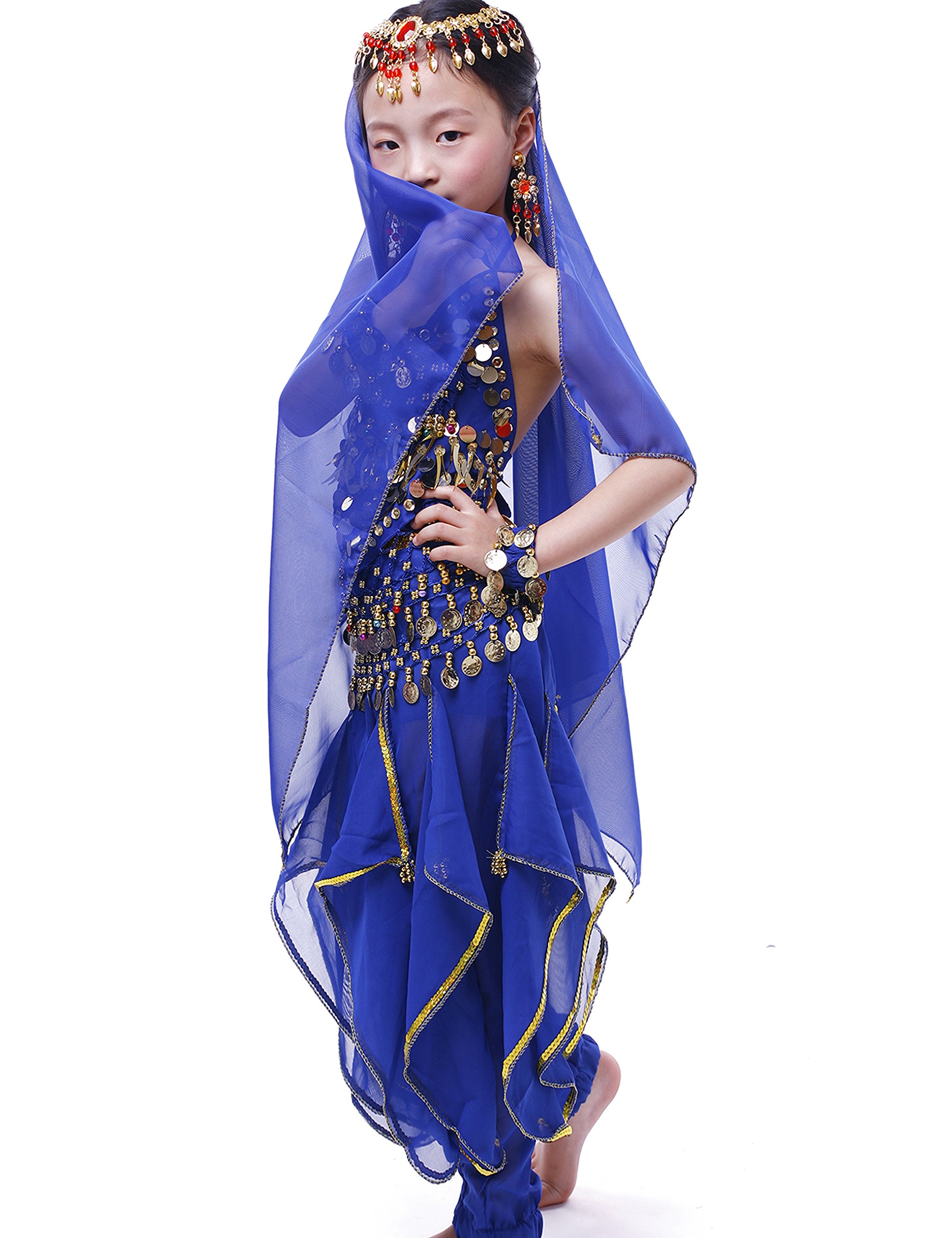 Girls Genie Costume India Belly Dance Arabian Princess Halloween ...