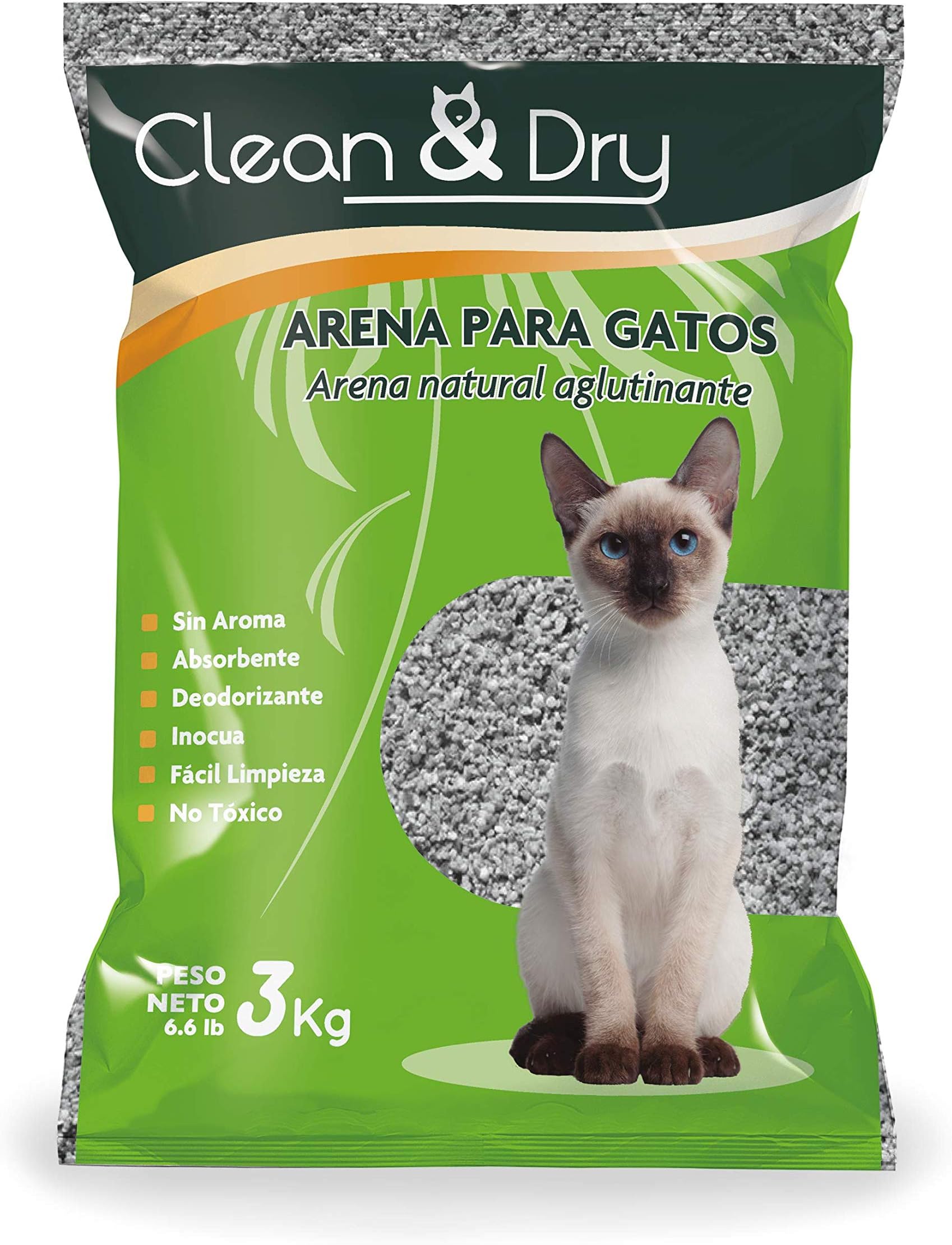 CLEAN & DRY Arena aglutinante 3kg : Amazon.com.mx: Productos para animales