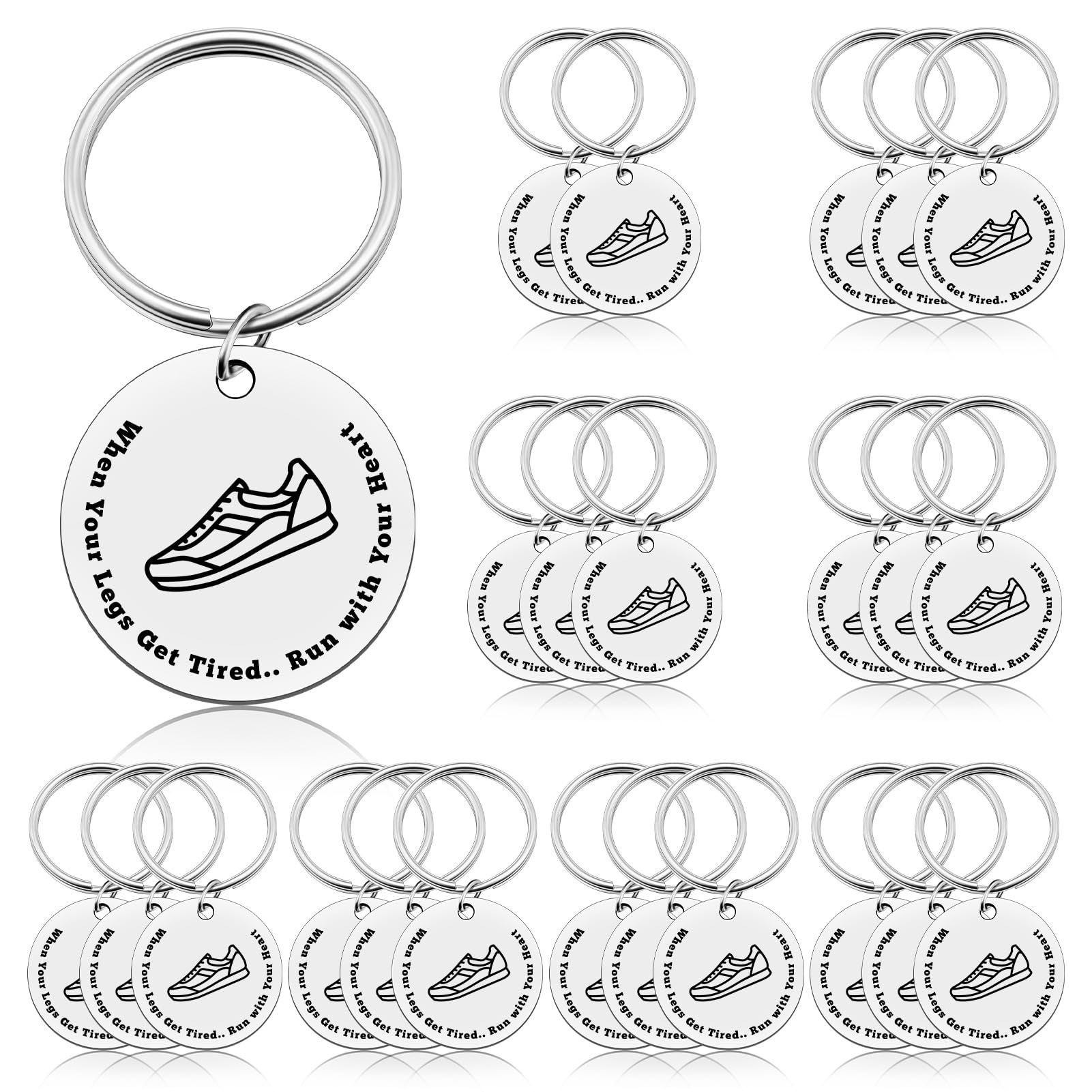Amazon.com: 24 Pcs Runner Inspirational Gifts Keychain Running Gift for ...