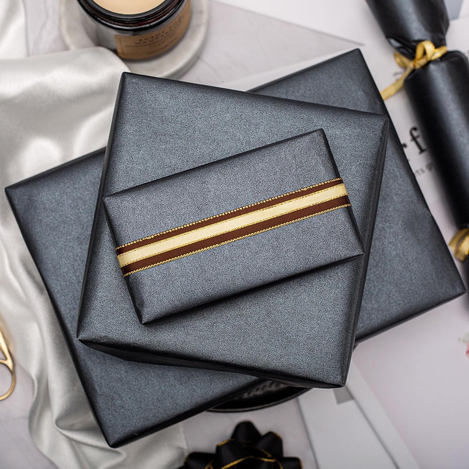 Snapklik.com : MAYPLUSS Shimmer Black Wrapping Jumbo Paper - 30Inch X ...