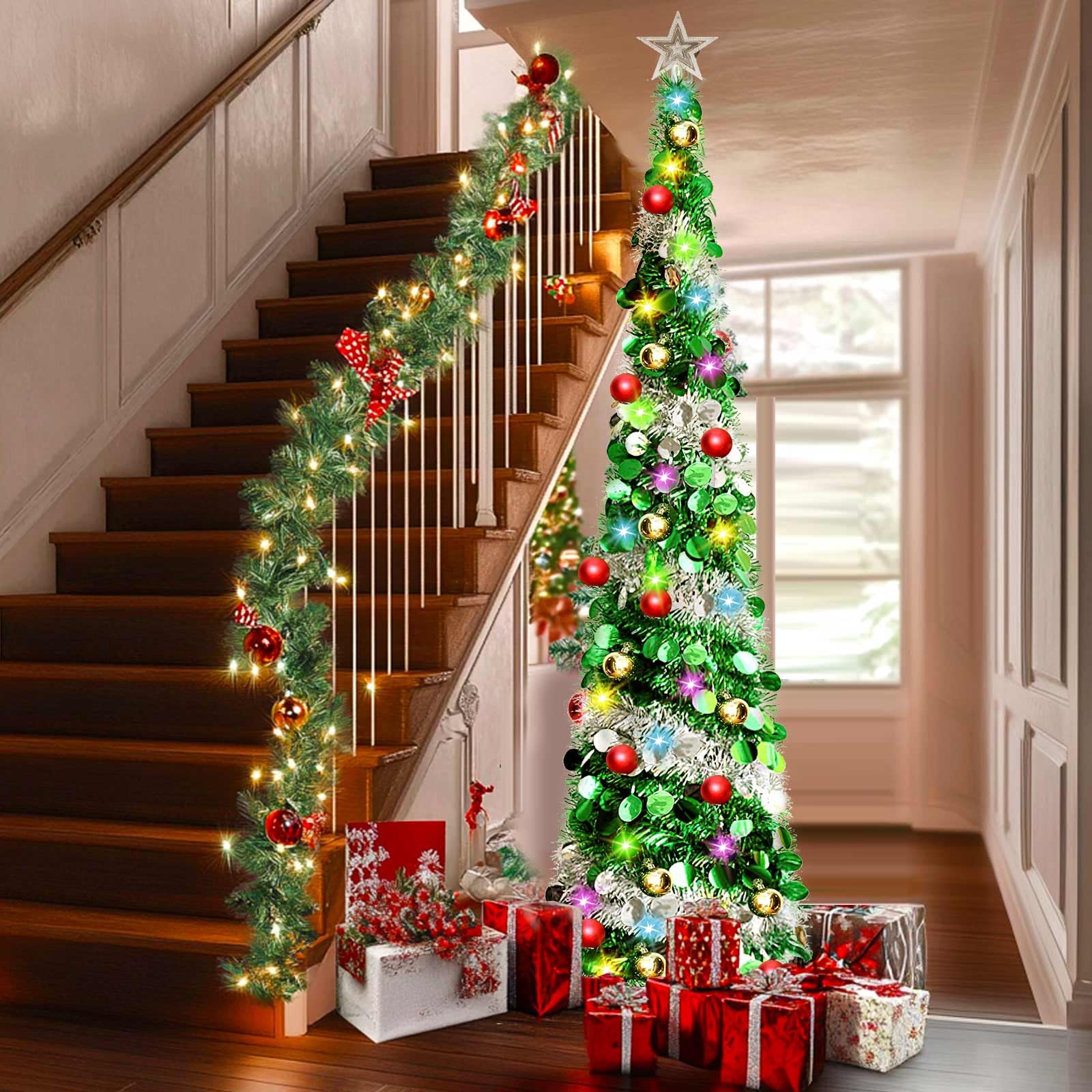Snapklik.com : Collapsible Pop Up Christmas Tree - Dual Color 5 FT ...