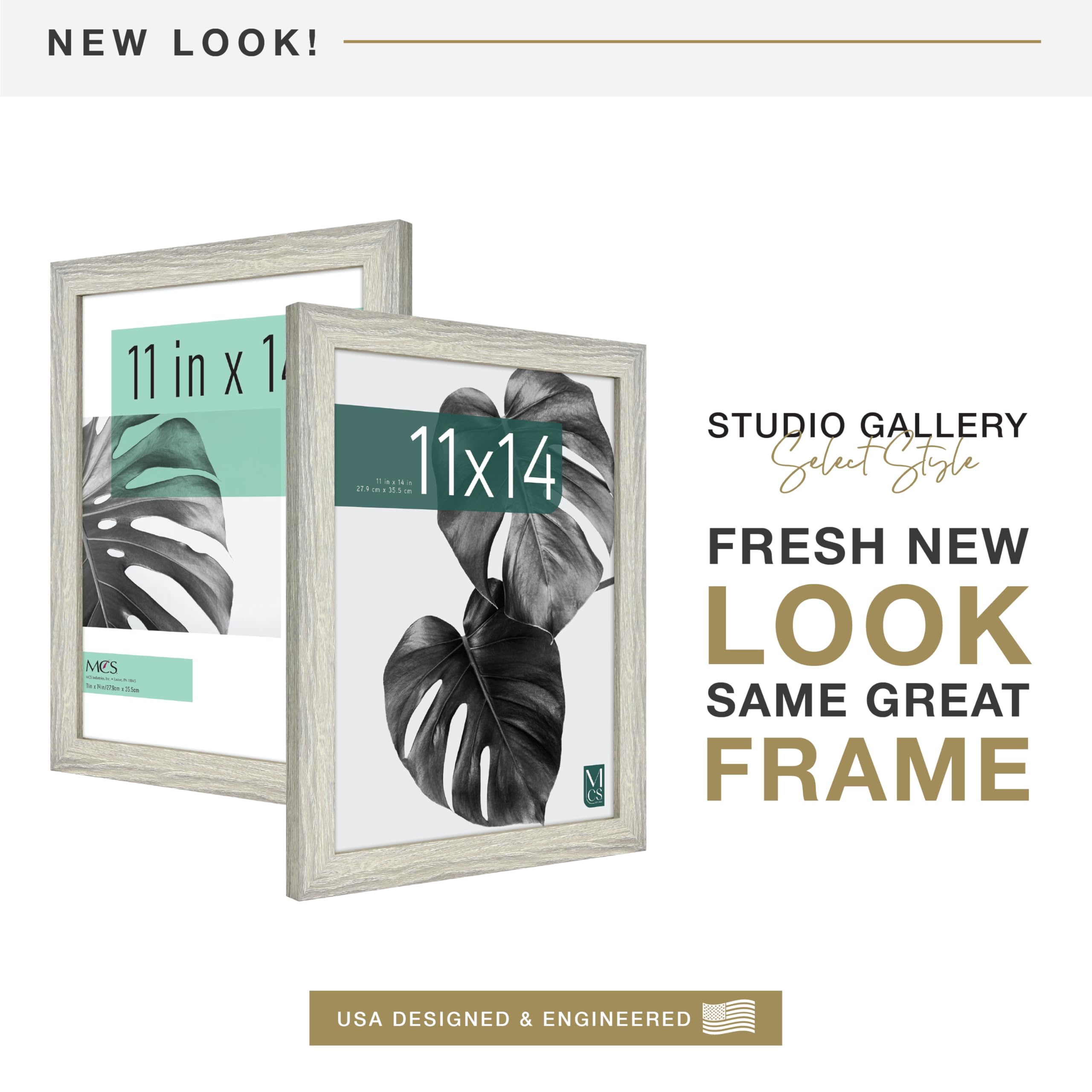 Snapklik.com : MCS Studio Gallery 11x14 Picture Frame Gray Woodgrain ...