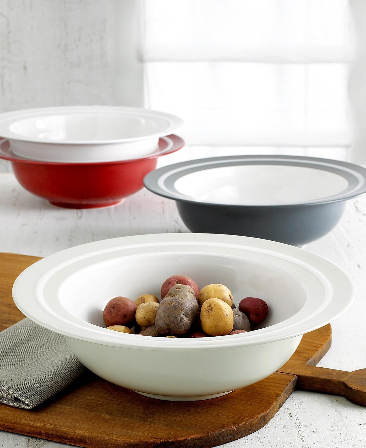 Amazon.com | Emeril Professional 12-inch Rimmed Serving Bowl, Very ...