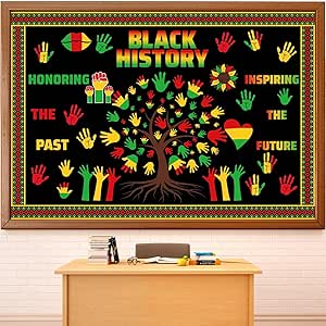 Amazon.com : 112pcs Black History Month Bulletin Board Decorations Set ...