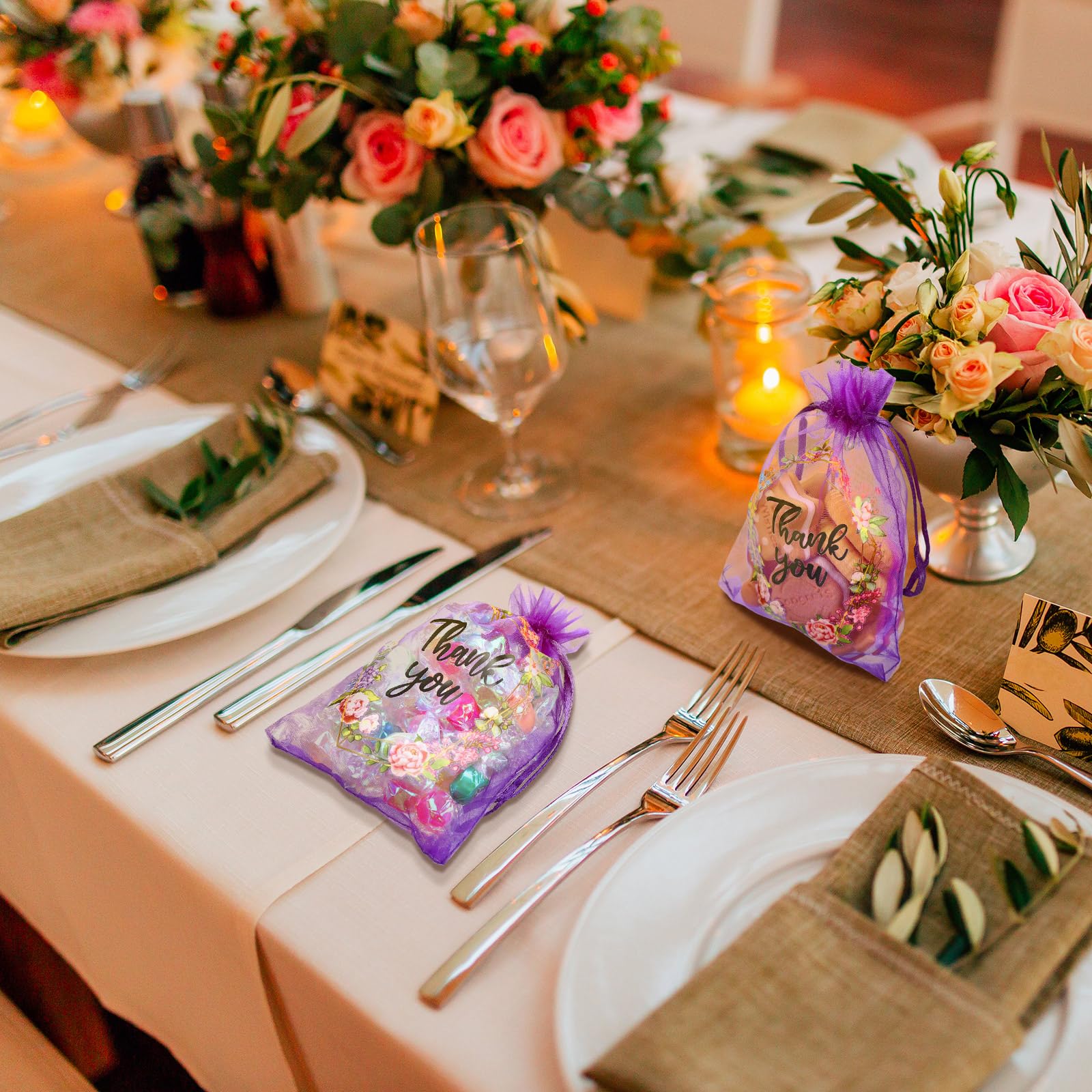 Snapklik.com : Hoolerry 200 Pcs Thank You Gift Bags Wedding Sheer ...