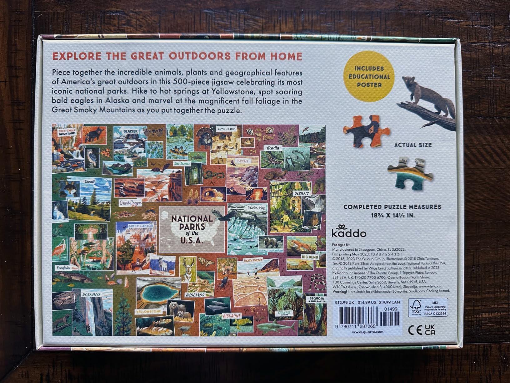 National Parks of The USA A Jigsaw Puzzle: 500 Piece Puzzle (Americana ...