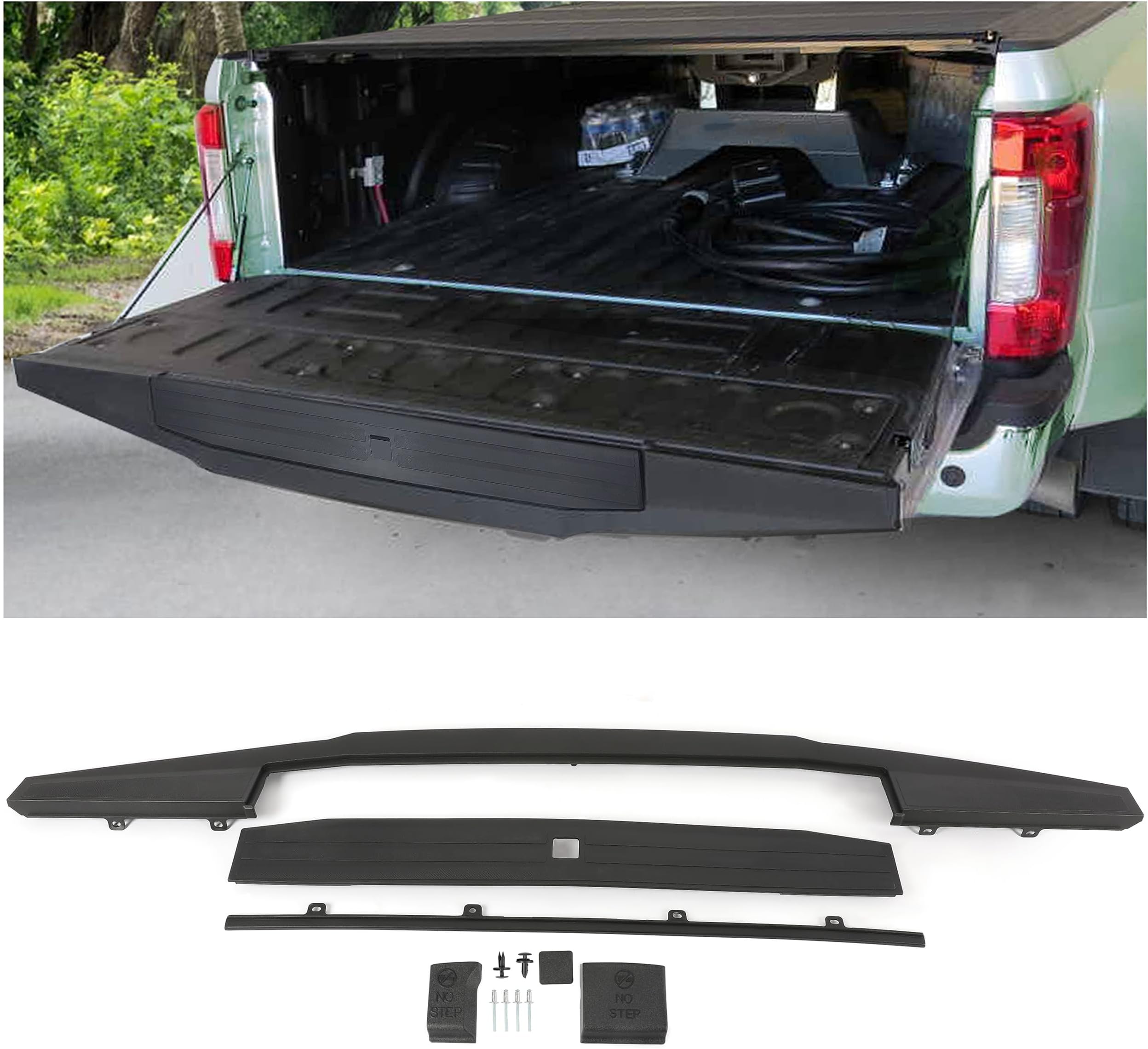 Amazon.com: KUAFU Tailgate Molding Kit Top Trim Cap Cover Compatible ...