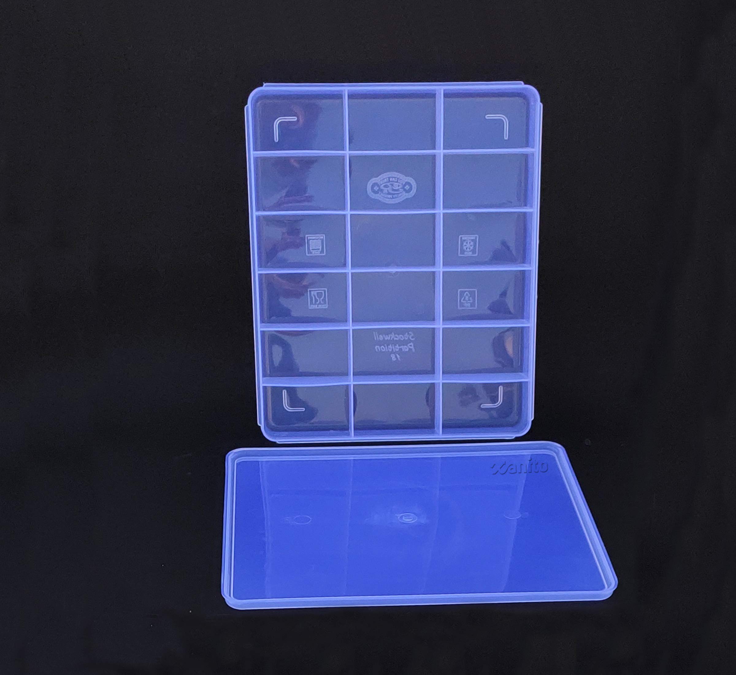 Buy Xanito Clear Plastic Grid Box/Plastic Storage Box/Jewellery Storage ...