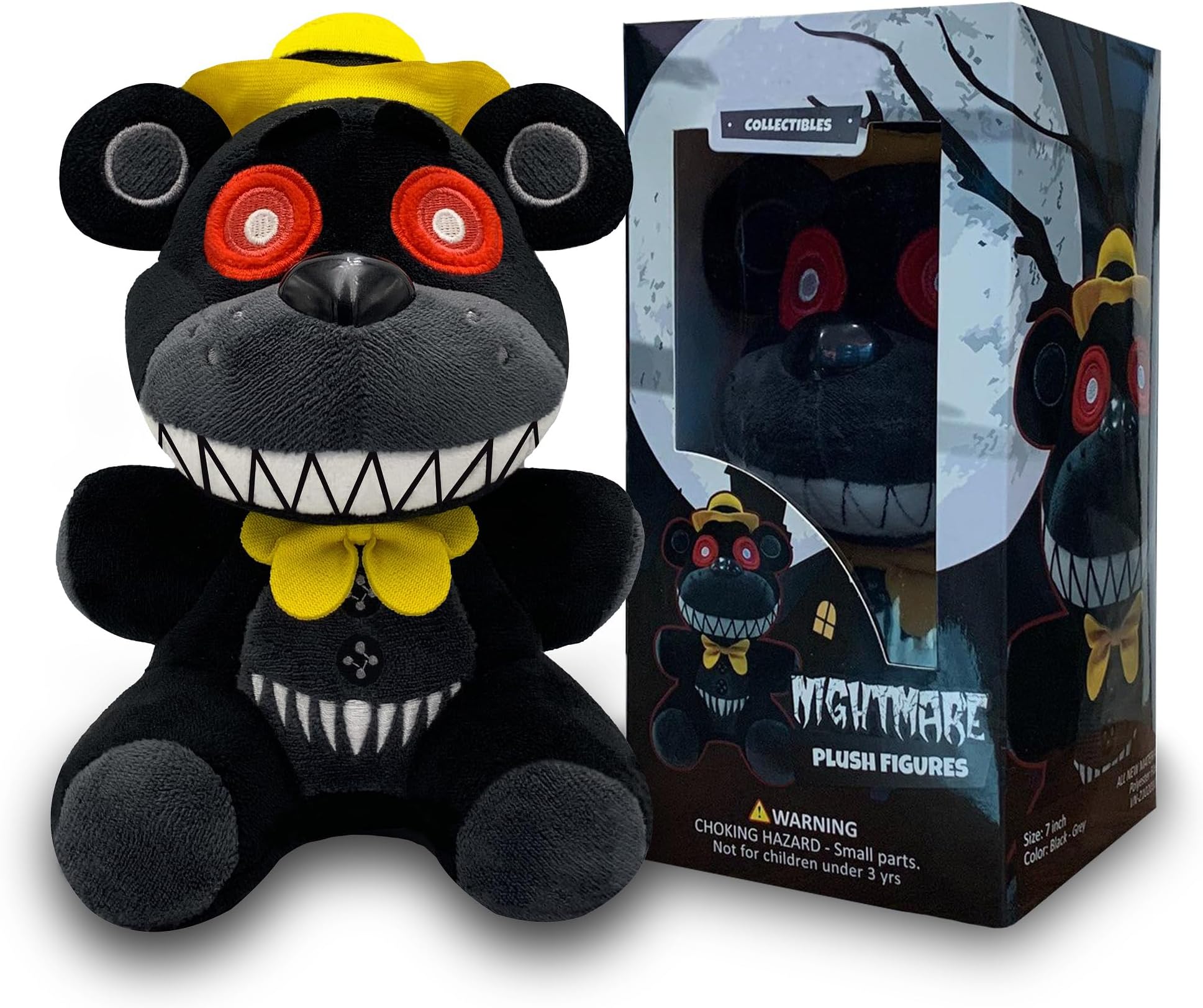 Nightmare Plush Birthday Gift for Kids, Freddy Stuff Animal with Soft ...