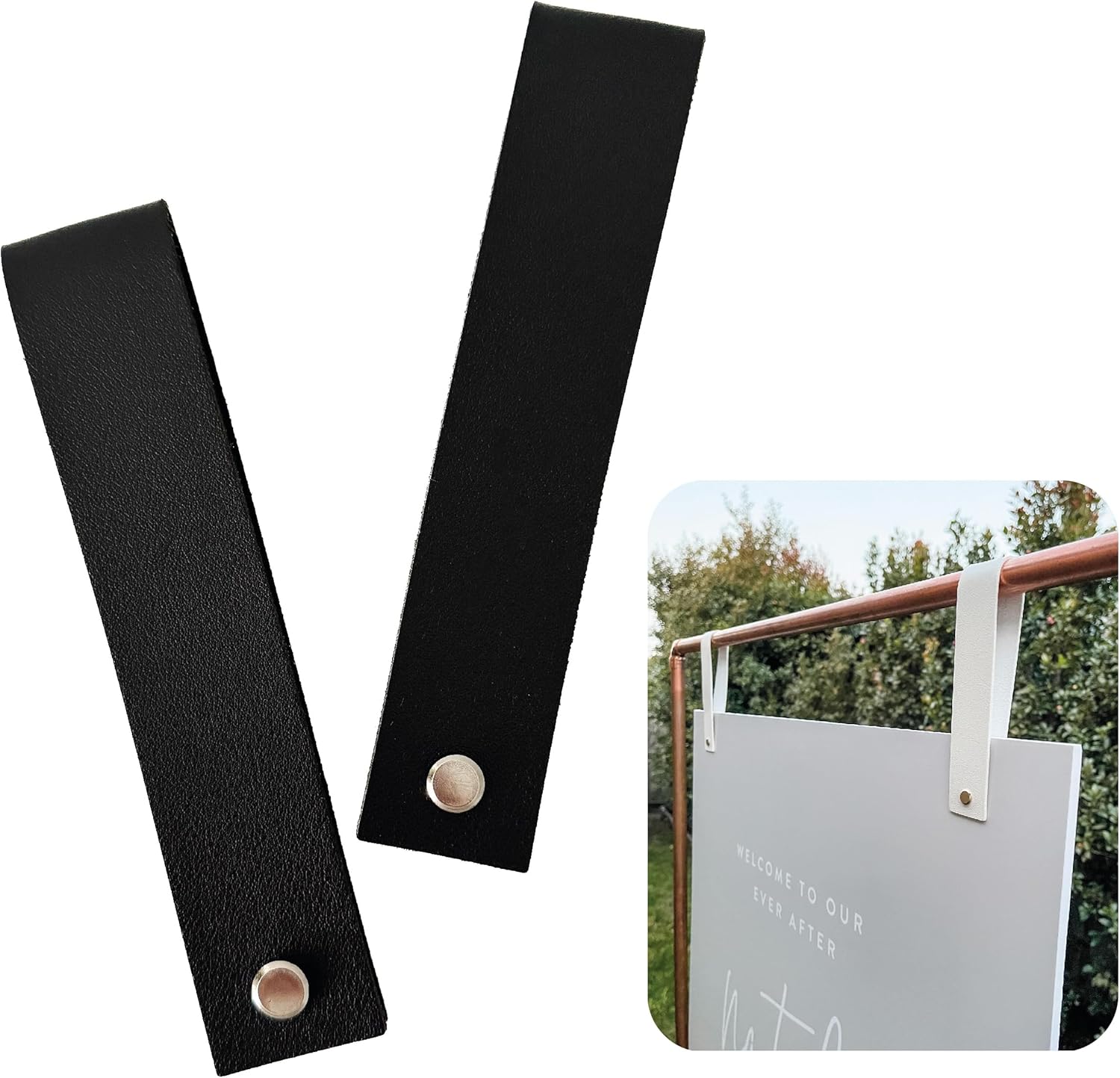 Amazon.com: Leather Sign Straps for Hanging Sign, Welcome Sign, Wedding ...