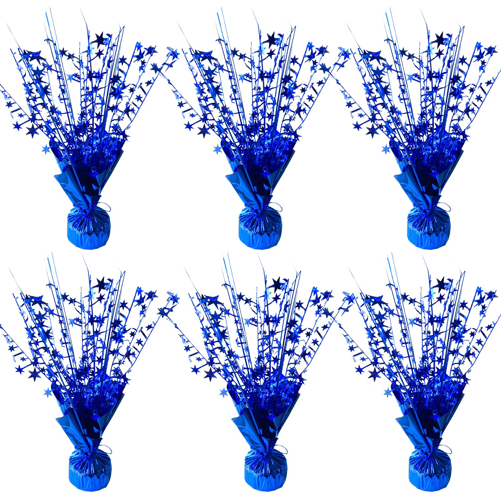 Amazon.com: FUBININA 6 Pack Metallic Foil Spray Centerpiece Star Table ...