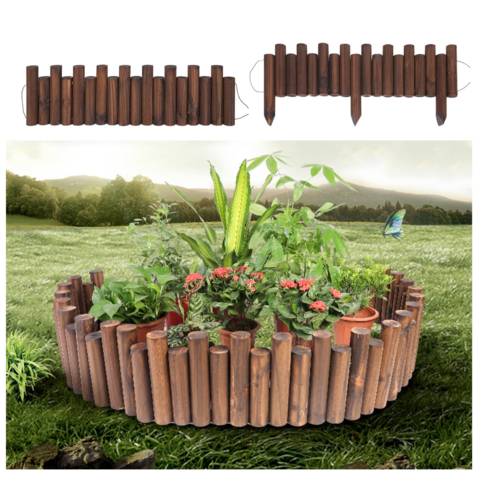 Wooden Garden Border Fencing
