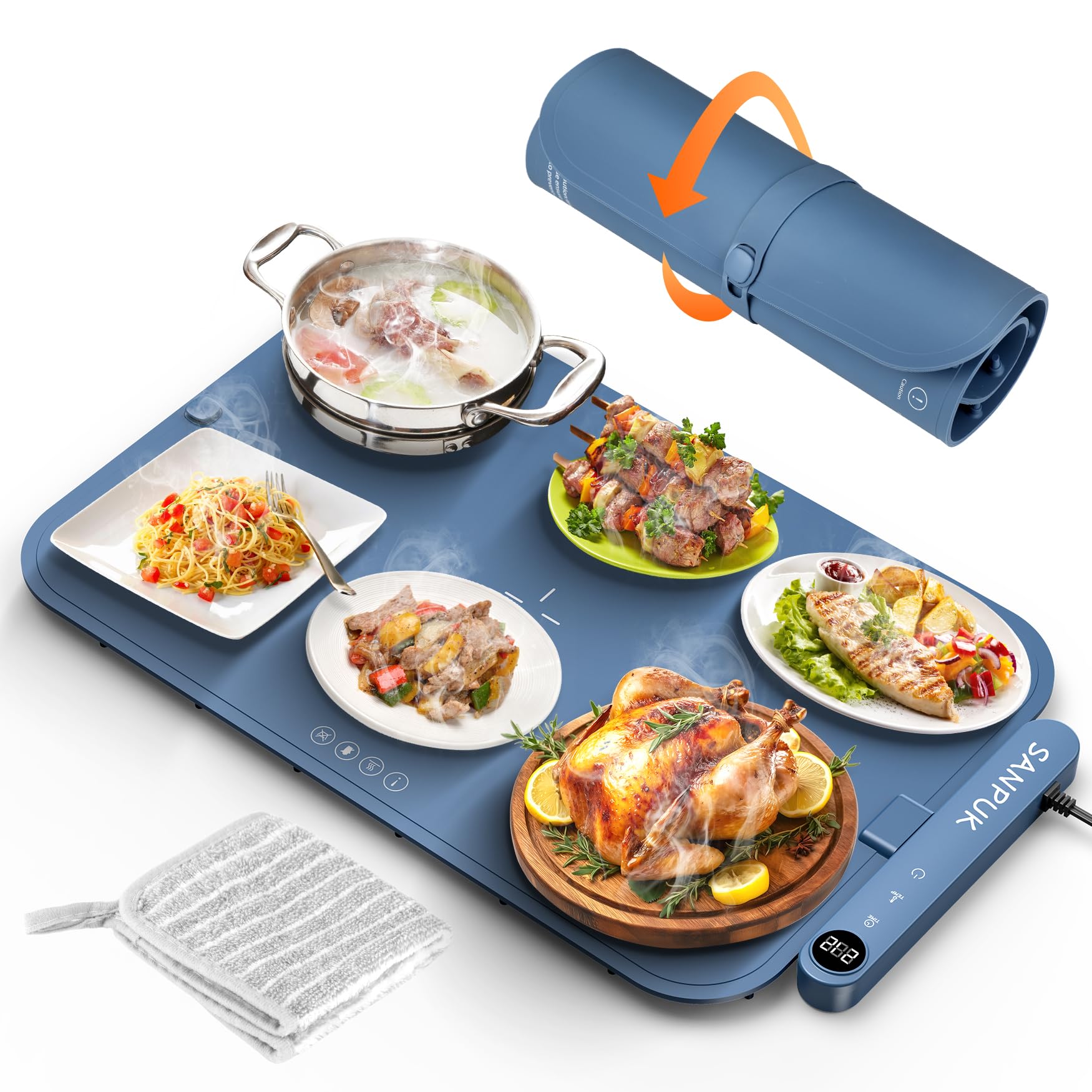 Amazon.com: Electric Warming Tray,Food Warming Mat,Food Heating Mat for ...