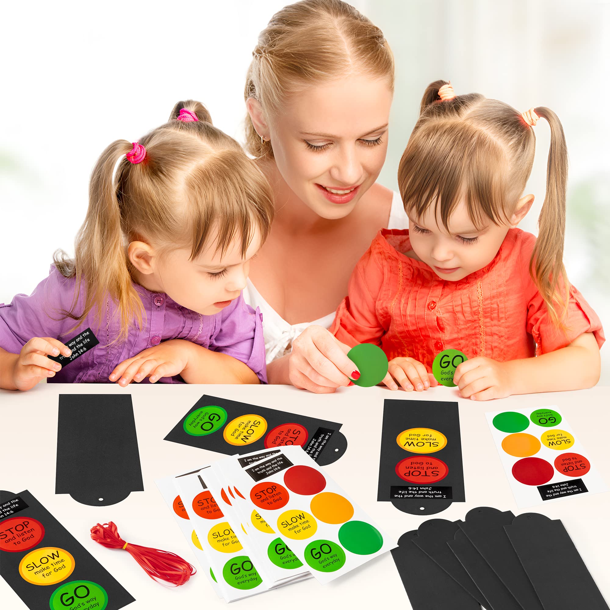 Snapklik.com : 32Sets Inspirational Traffic Light Craft Kit Bulk Bible ...