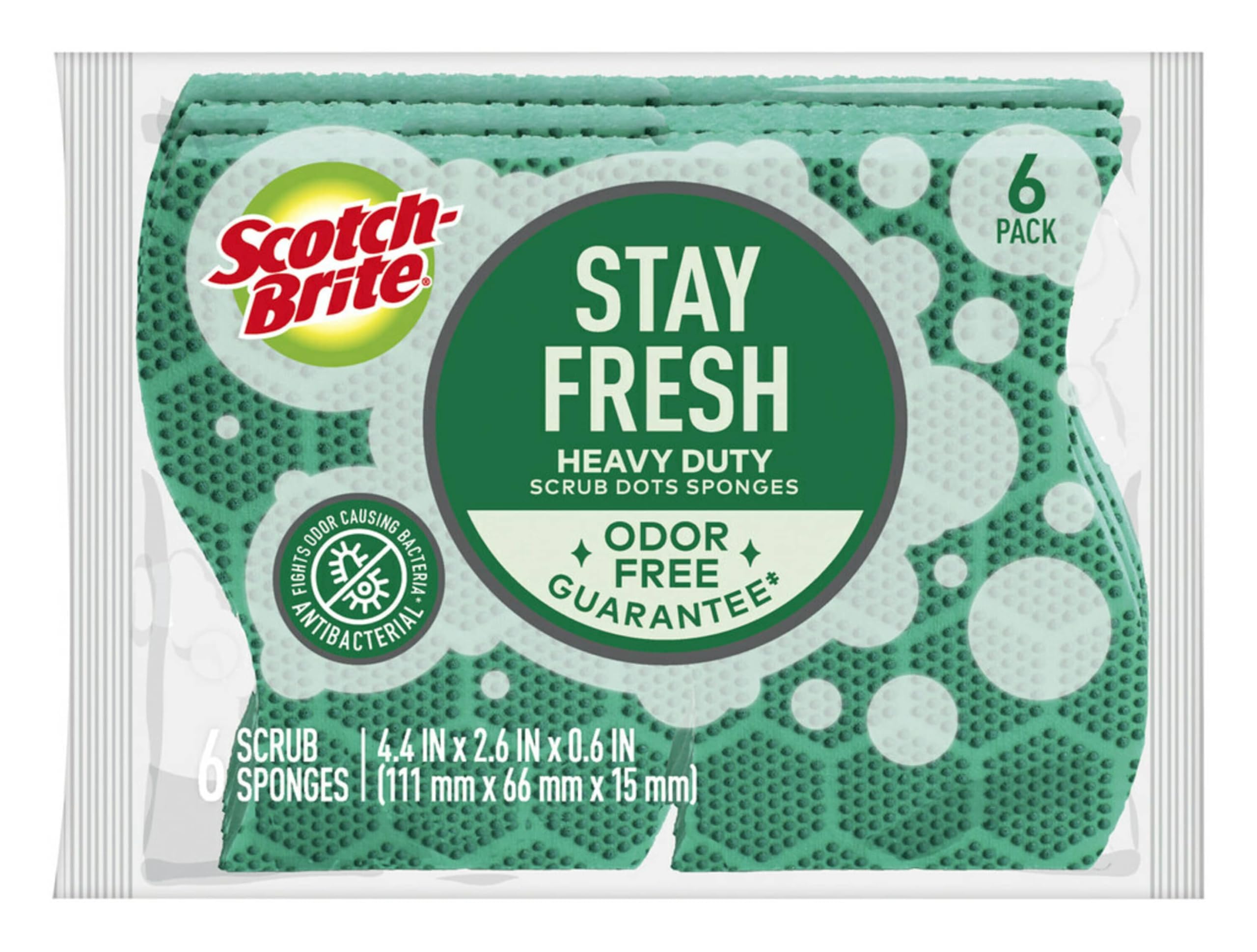Scotch-Brite Scrub Dots Heavy Duty Scrub Sponge, 6 Count : Amazon.ca ...