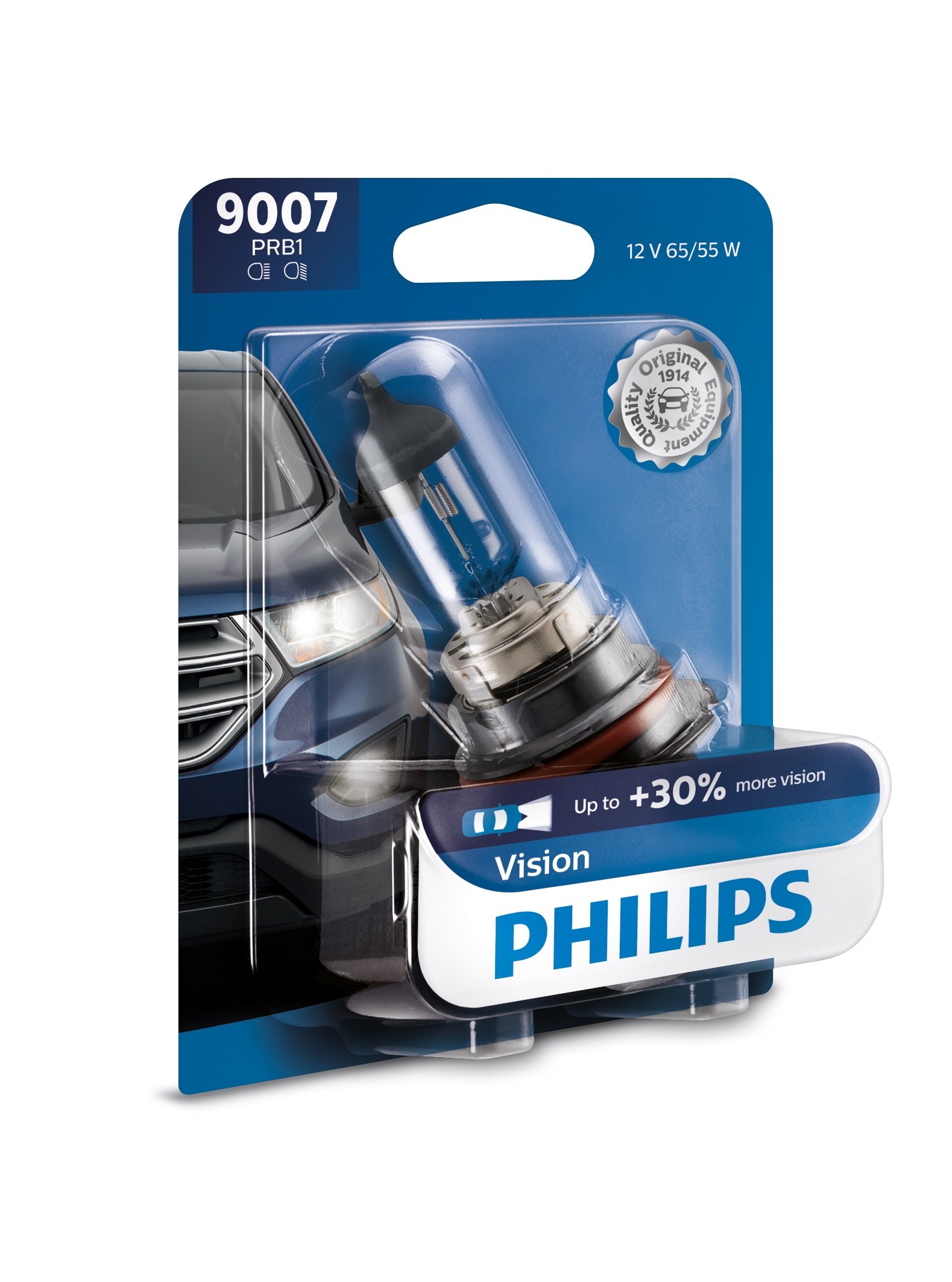 Amazon.com: Philips 9007 Vision Upgrade Headlight Bulb with up to 30% ...