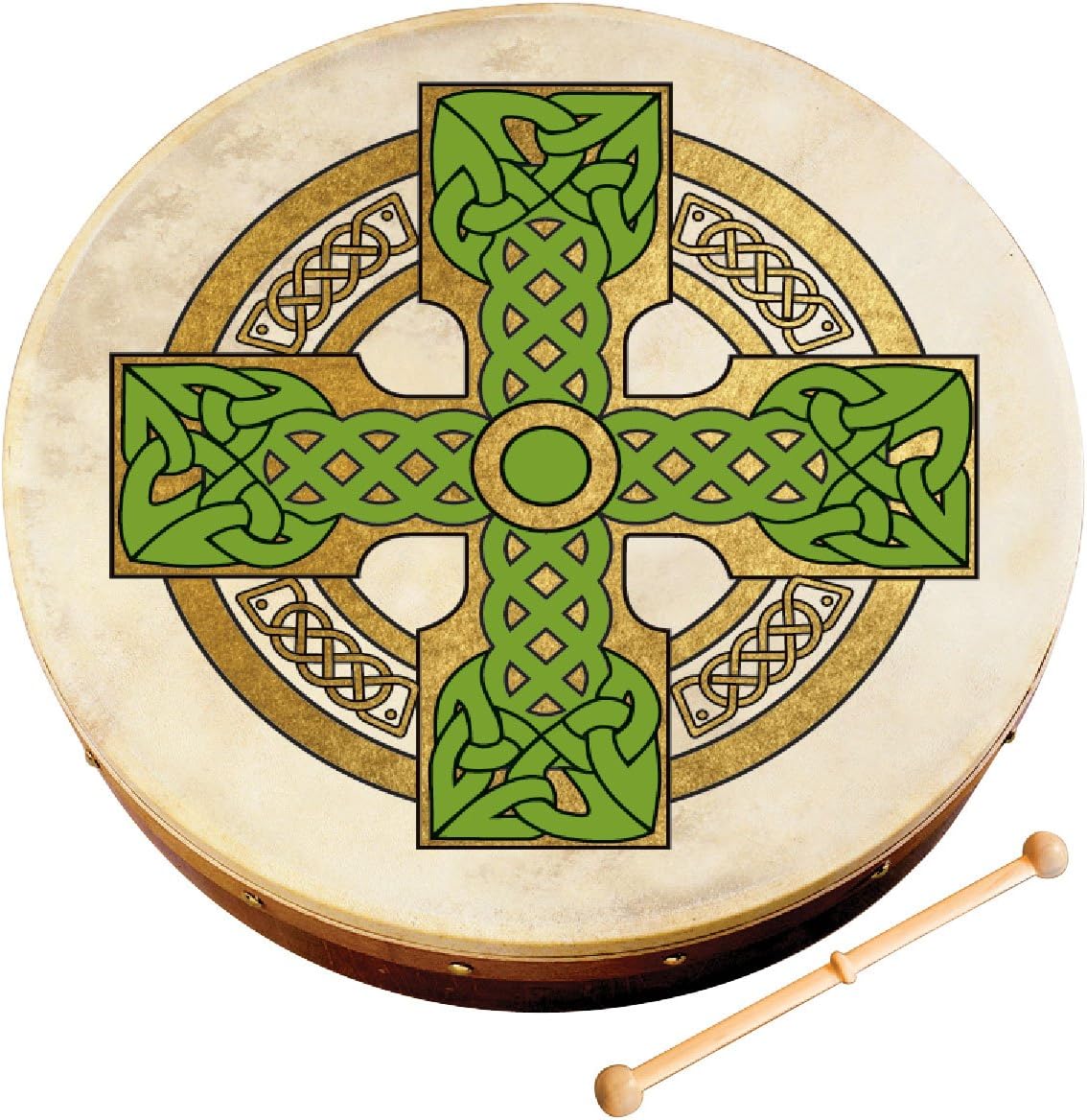 Mini Celtic Bodhran by Gear4music 8 Inch with Dual Headed Tipper ...