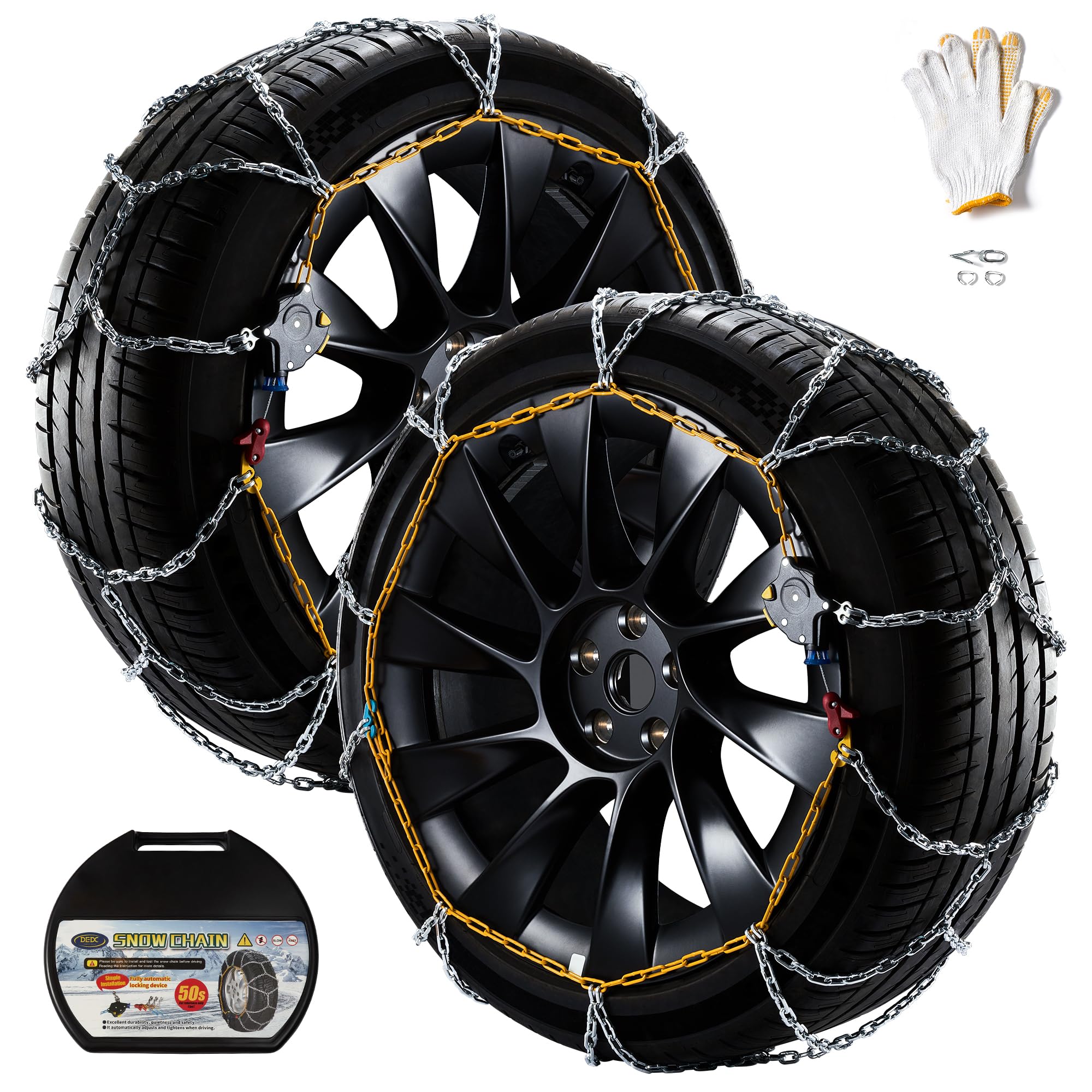 Snapklik.com : DEDC Snow Chains For Car, Snow Tire Chains For SUVs And ...