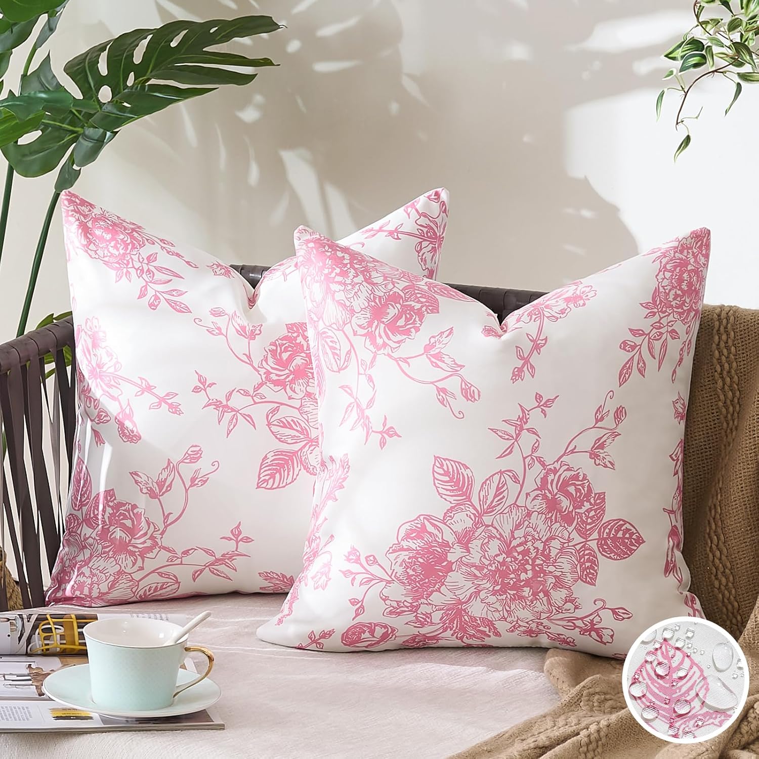 Amazon.com: EliteBond Decorative Outdoor Pillow Covers Waterproof ...