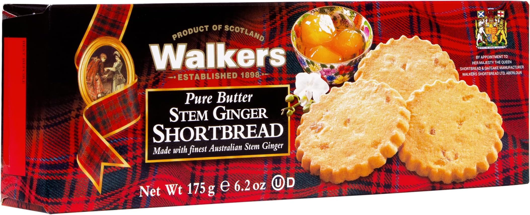 Amazon.com: Walkers Shortbread Stem Ginger Shortbread, 6.2 Ounce Box ...