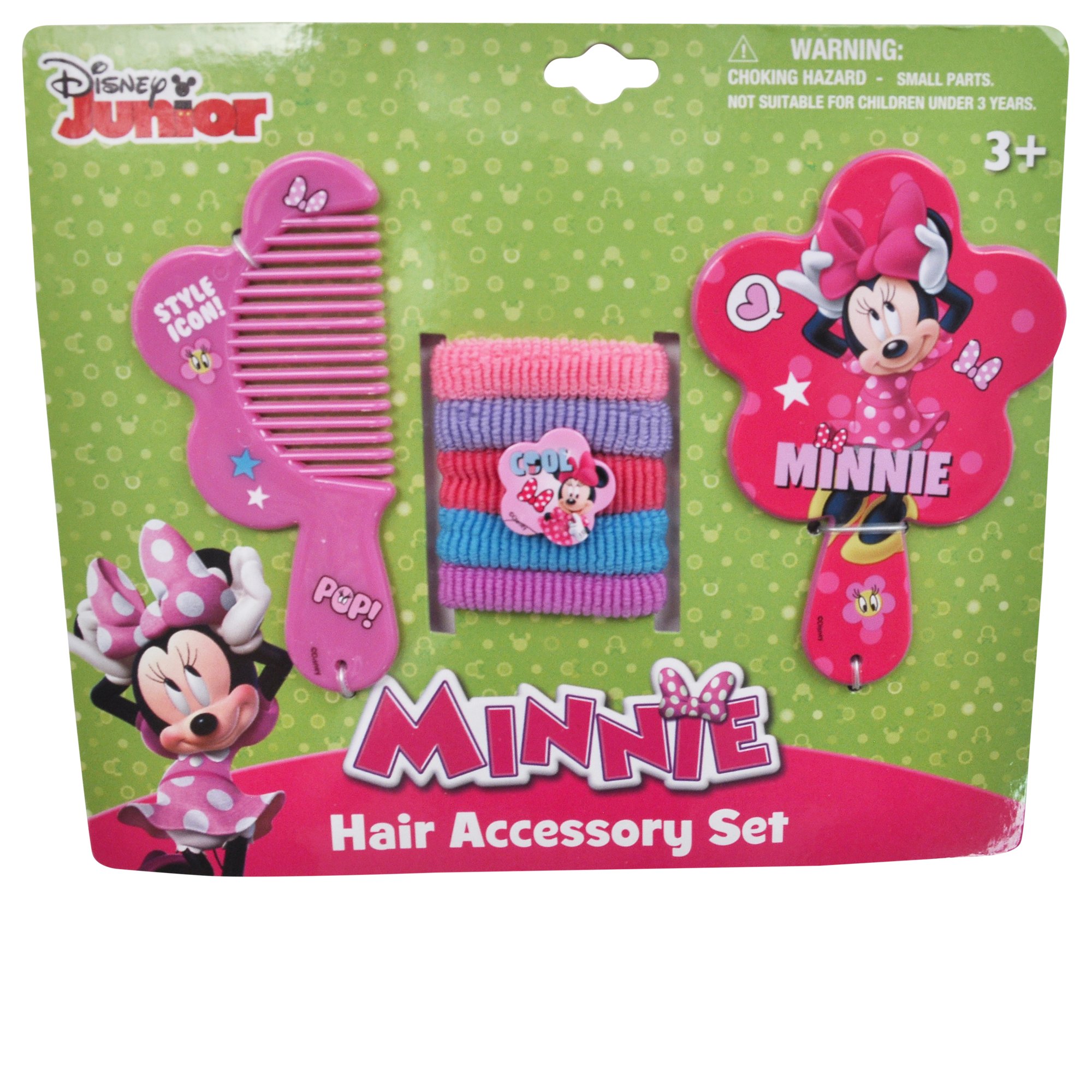 Amazon.com : Minnie Mouse Comb, Mirror & Hair Ponies Set : Childrens ...