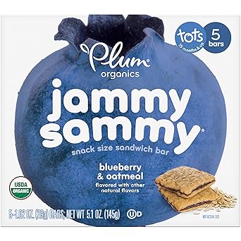 Amazon.com: Plum Organics Jammy Sammy, Organic Kids Snack Bar ...