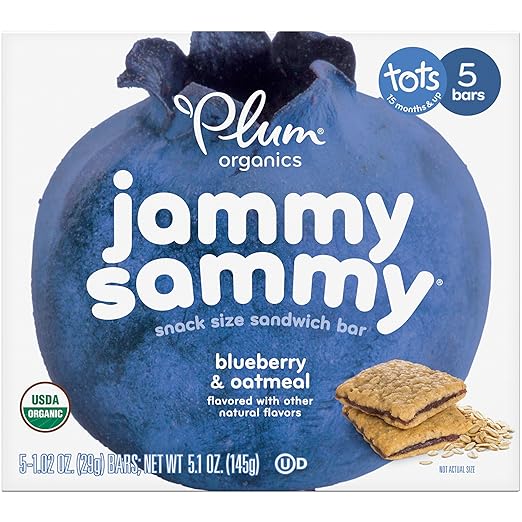 Amazon.com: Plum Organics Jammy Sammy, Organic Kids Snack Bar ...