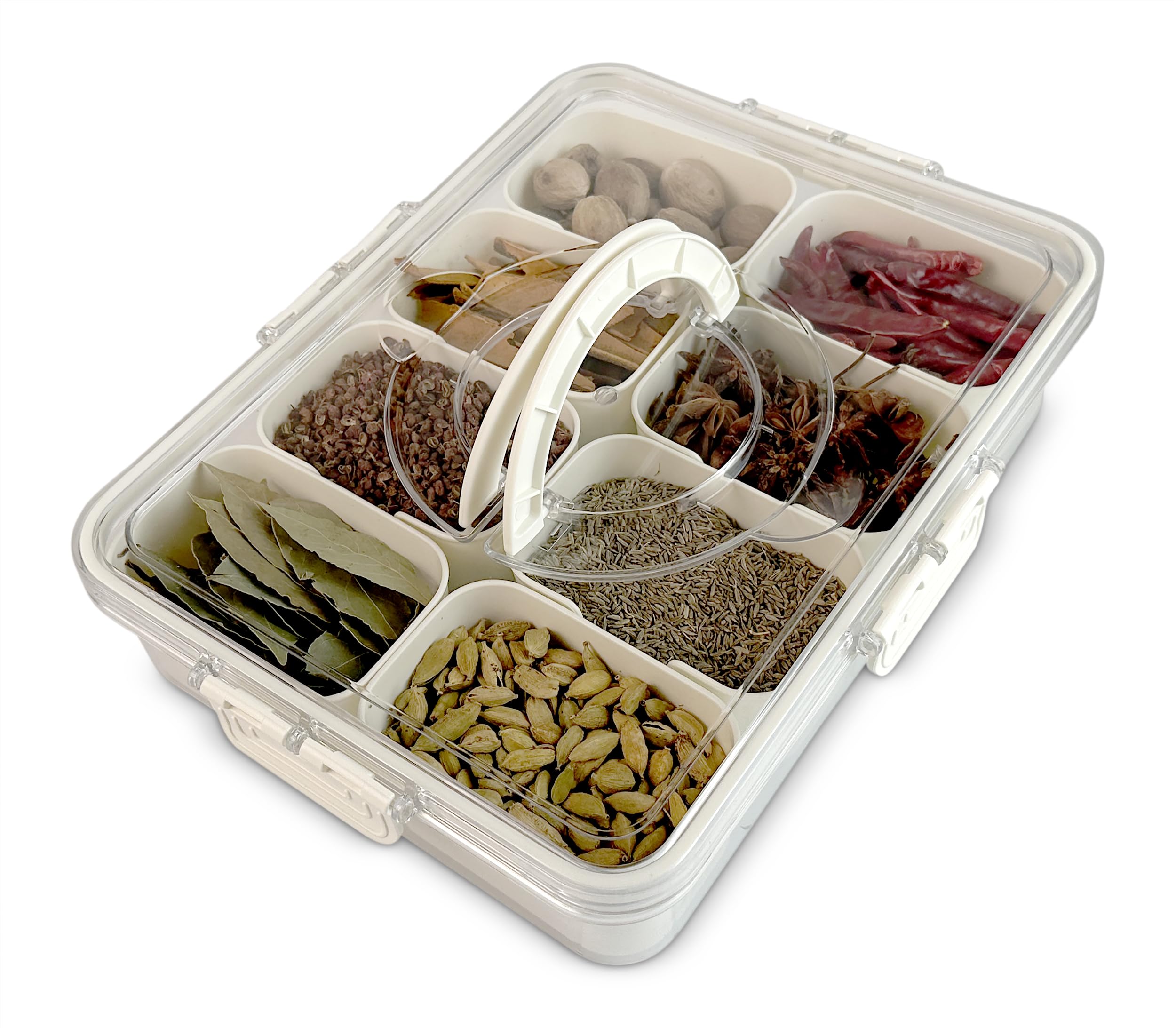 Amazon.com | STEVROX Divided Serving Tray with Lid and Handle, Portable ...