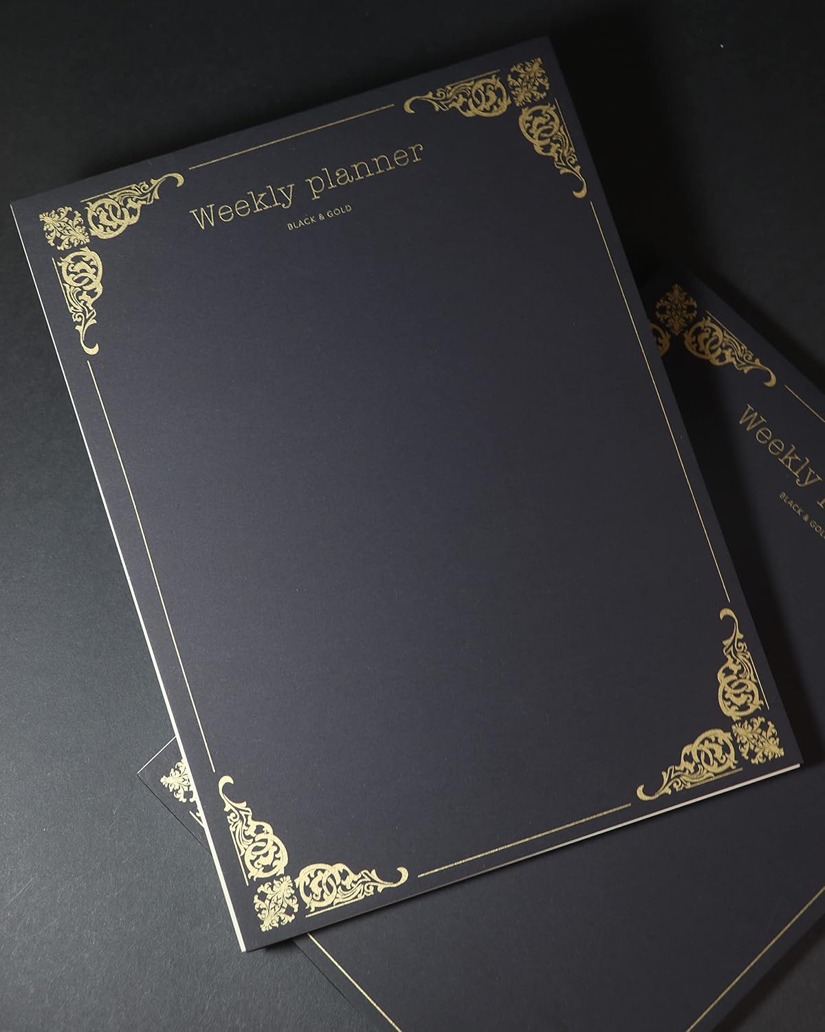 BLACK & GOLD Planner Diary A5 Size (28 x 21 cm) | Study Planner ...