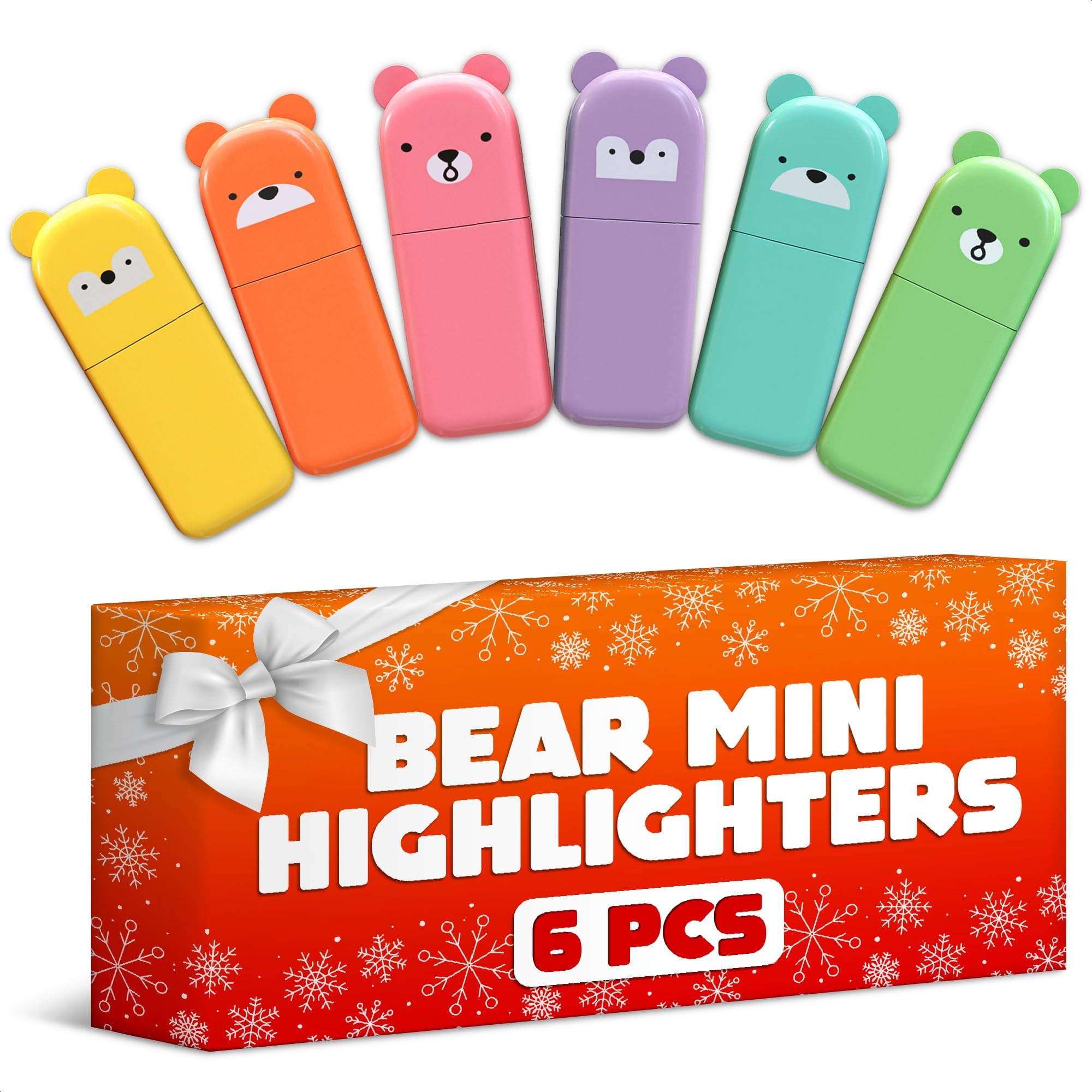 Amazon.com : 6Pcs Bear Mini Highlighters Assorted Colors - Multi ...