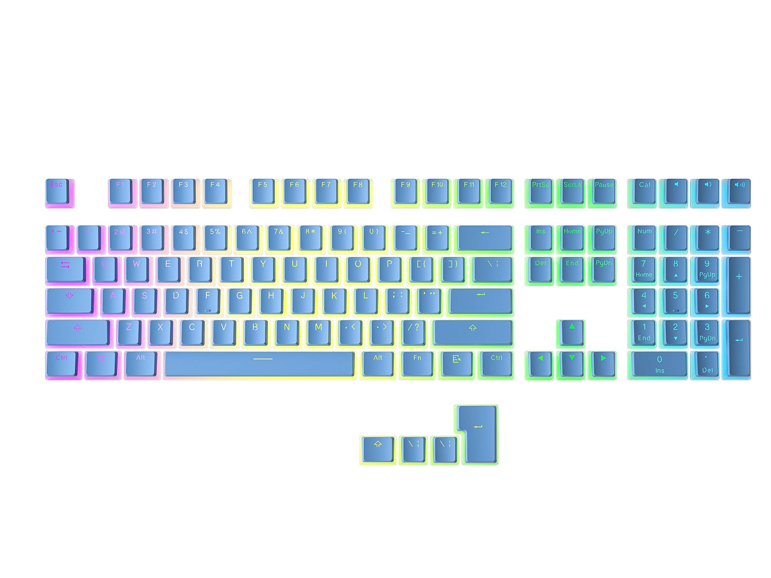 Buy HK Gaming Pudding Keycaps Set | Double PBT Keycap Set | Full 108 ...
