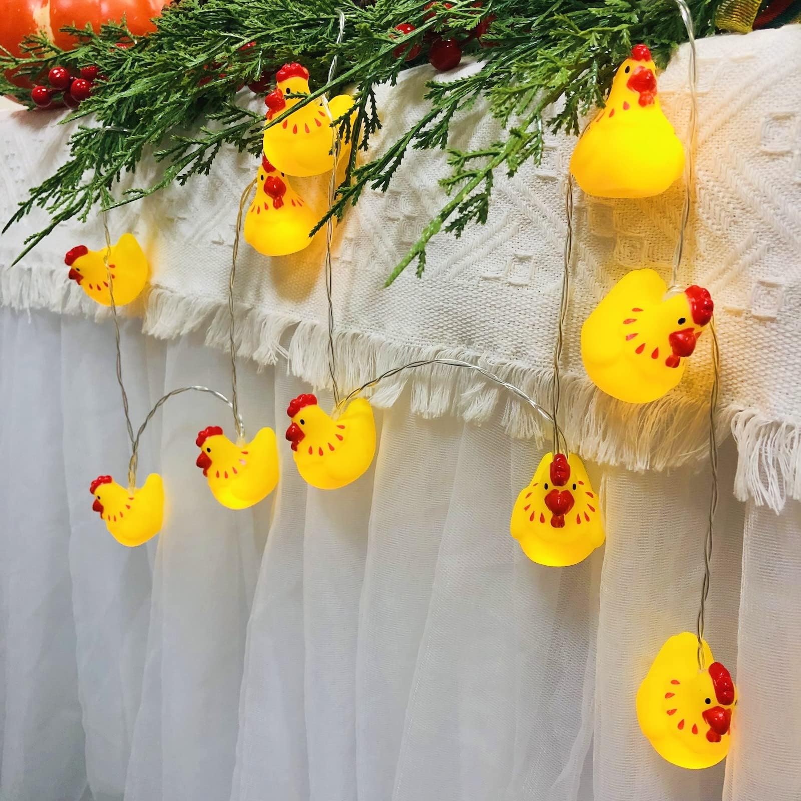 Amazon.com: Sezrgiu 5.4 FT Easter Cow String Lights,10 LED Christmas ...