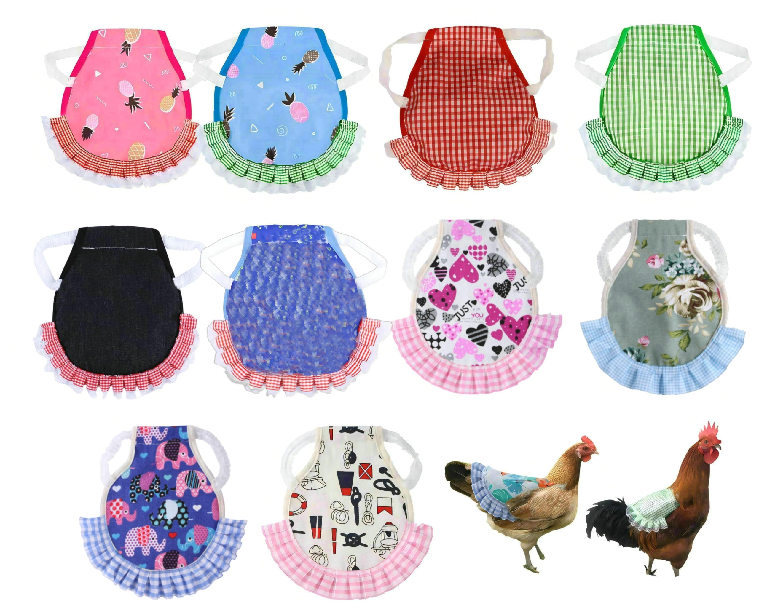 Amazon.com : 10pcs Chicken Saddle for Hens, Chicken Aprons for Hens ...
