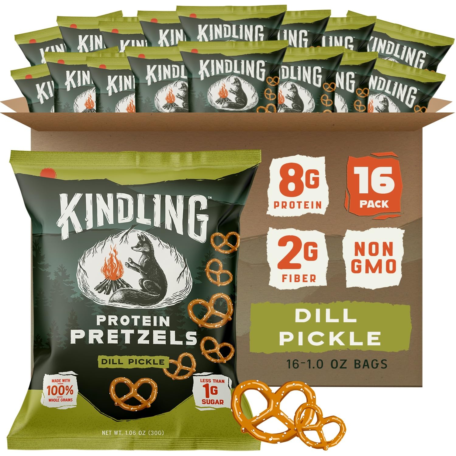 Snapklik.com : Kindling Protein Pretzels - Dill-Pickle Protein-Packed ...