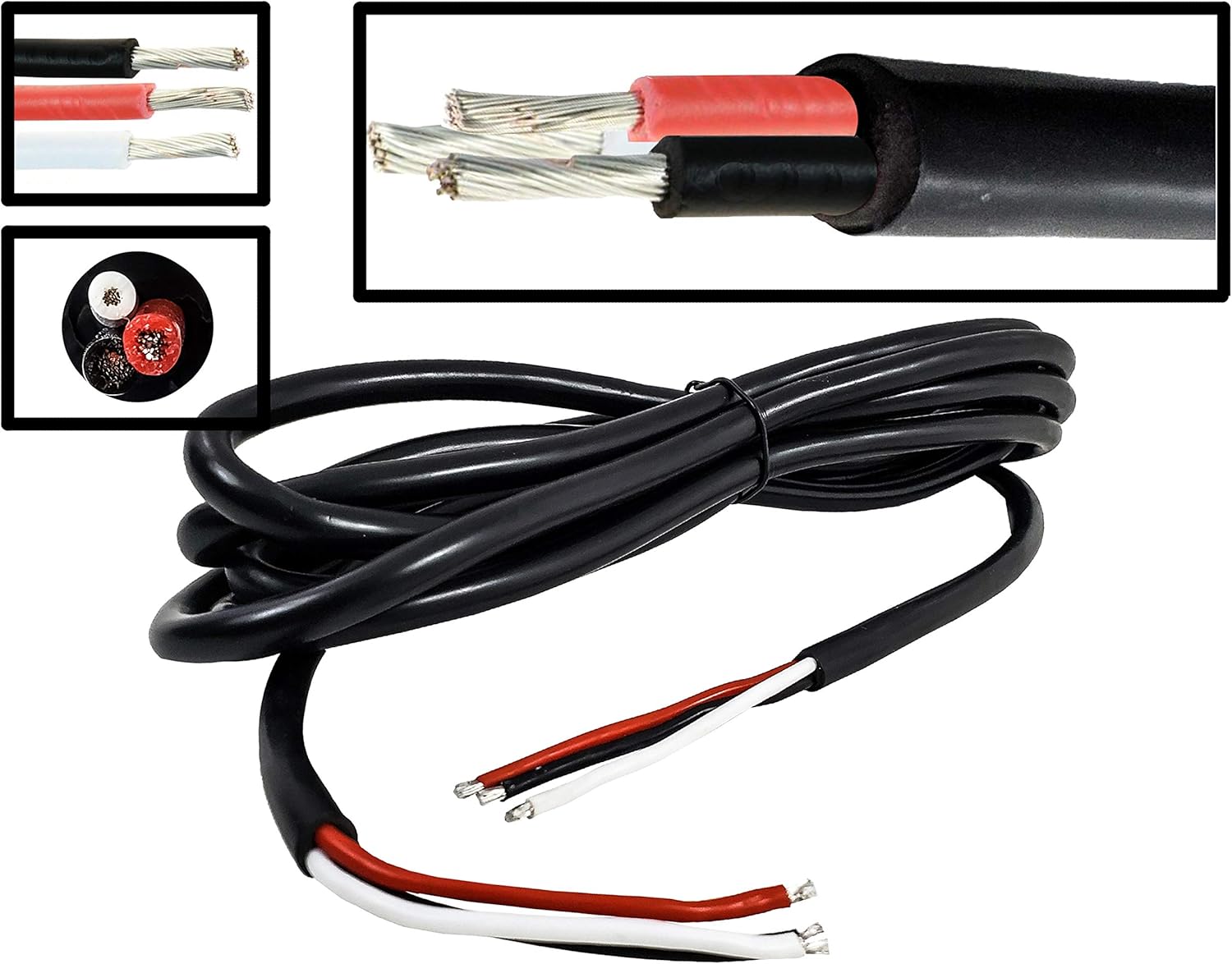 Amazon.com: AWG #14 Automotive 10 Ft 3-Wire electrical cable silicon ...