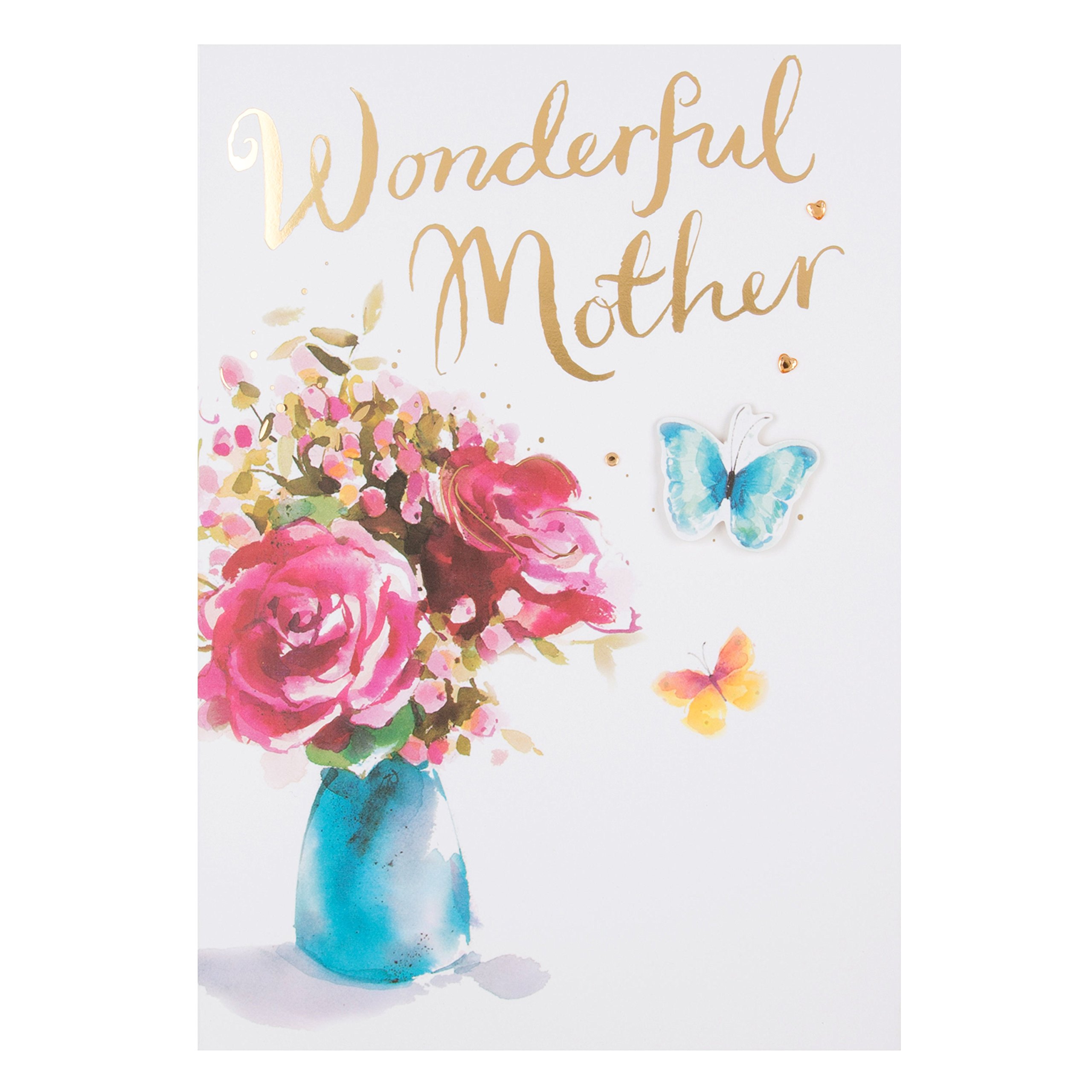 Hallmark Mother Birthday Card 'Wonderful' - Medium : Amazon.co.uk ...