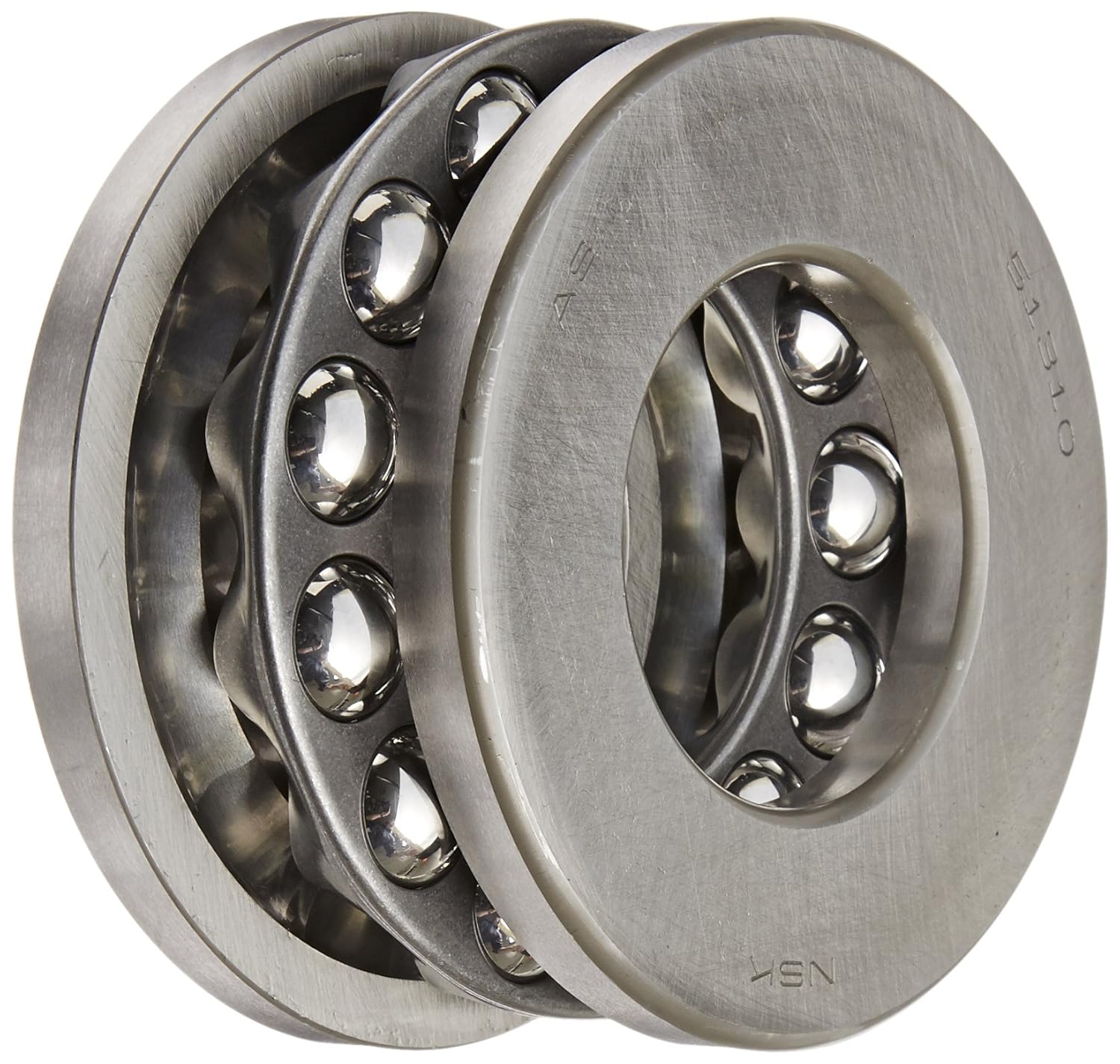 NSK 51310 Thrust Bearing, Single Row, 3 Piece, Grooved Race, Pressed ...